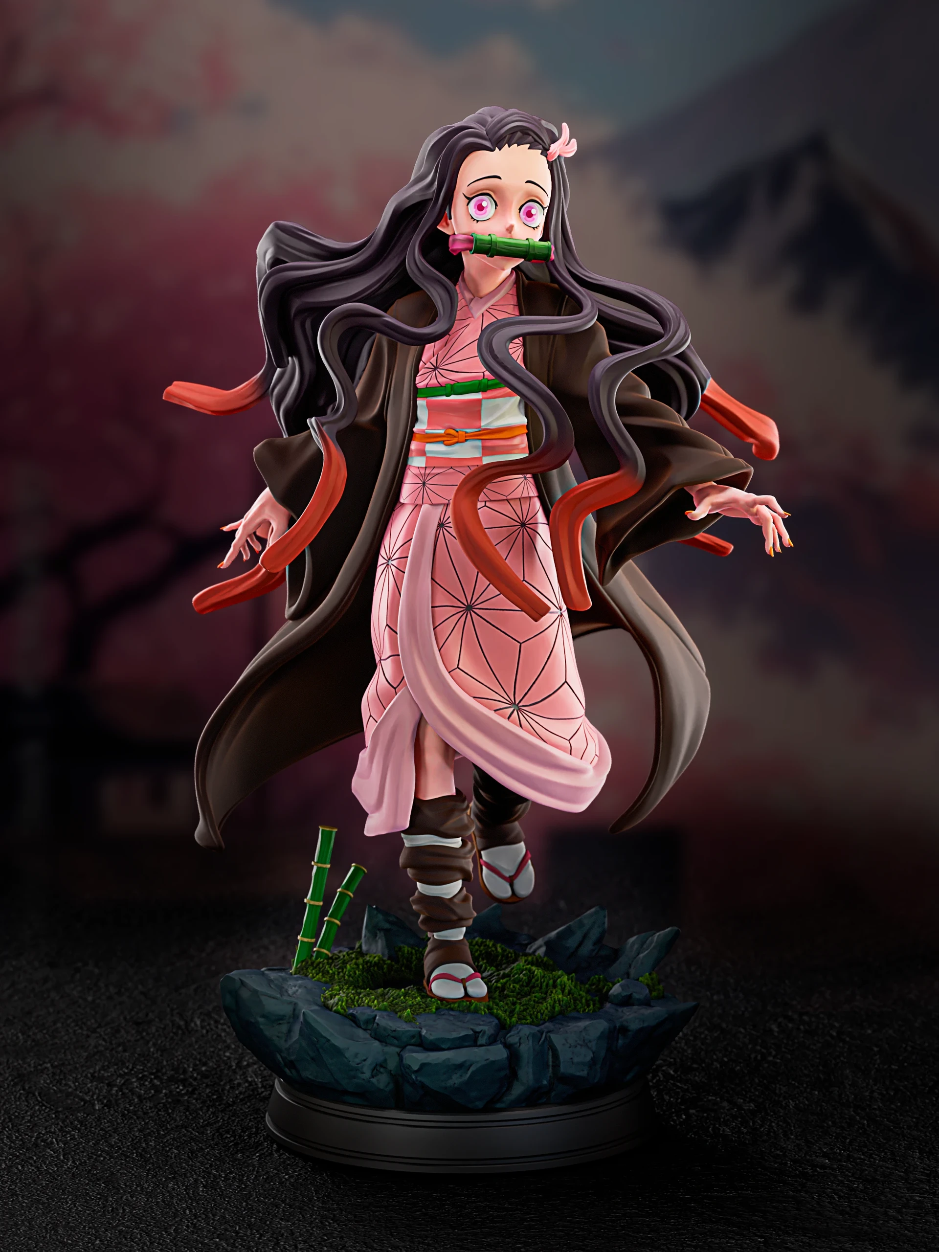 ArtStation - Nezuko Kamado- Demon Slayer Fanart Sculpt