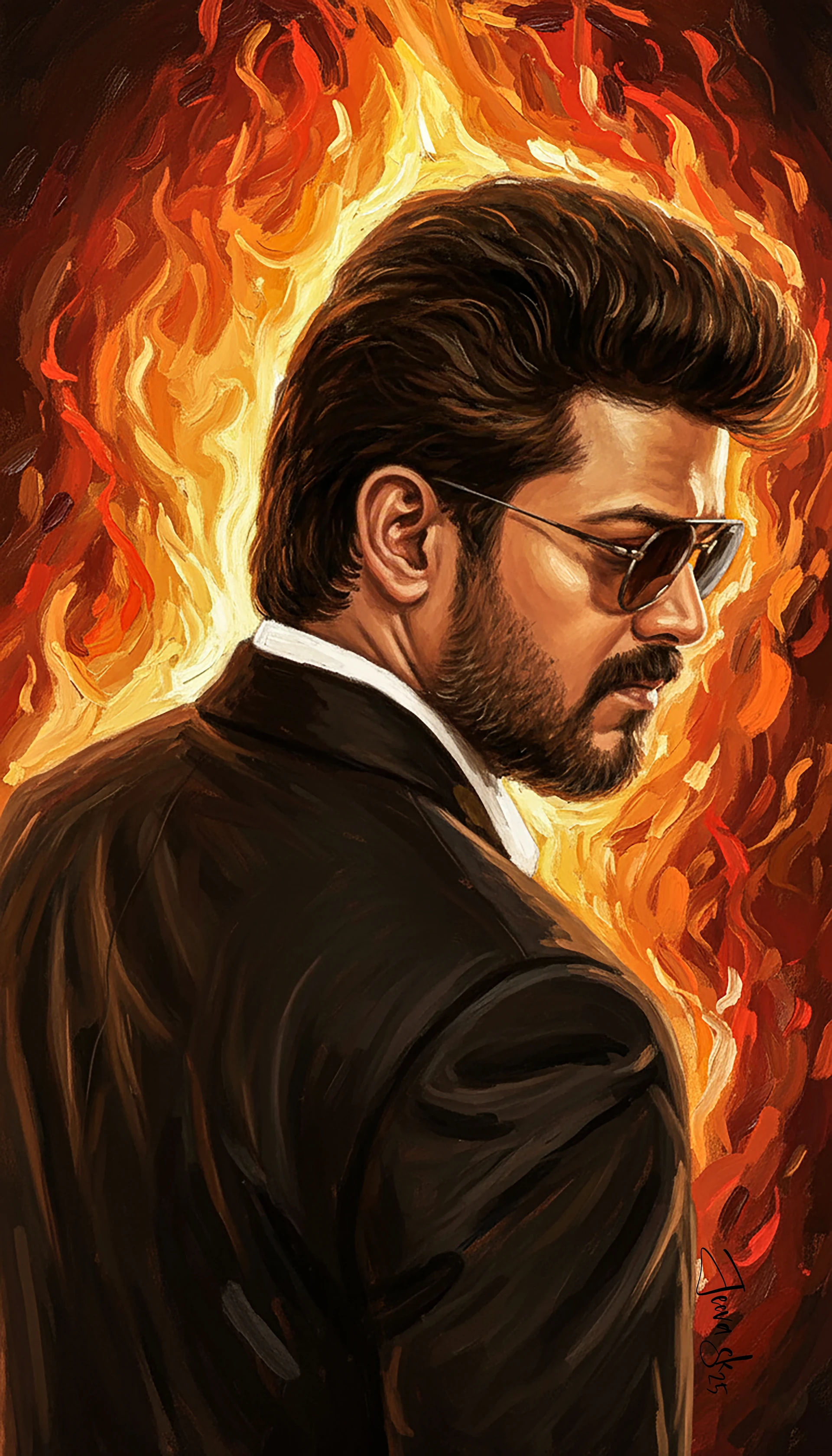 Jeeva Artist SK - #ThalapathyVijay Actor Thalapathy Vijay Painting 2025 ...
