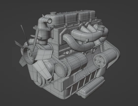 ArtStation - C190 Diesel Engine