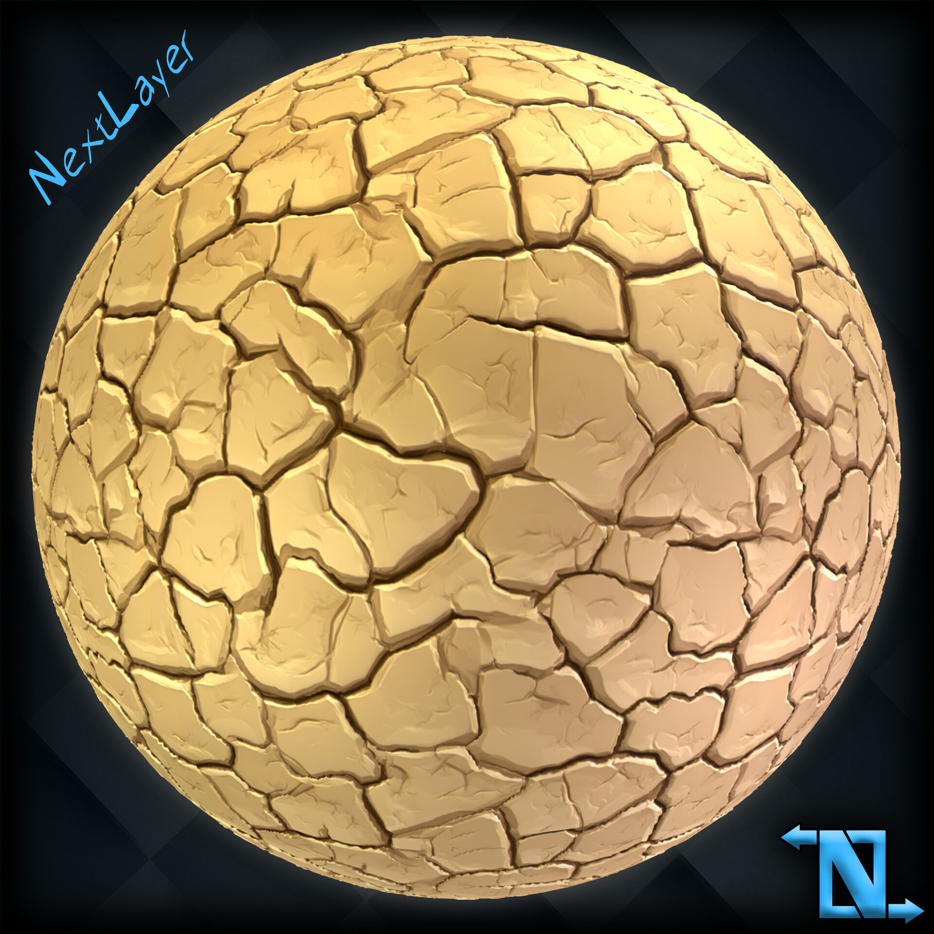 ArtStation - 10 High-Quality Stylized Cracked Mud Tiles Base Materials ...