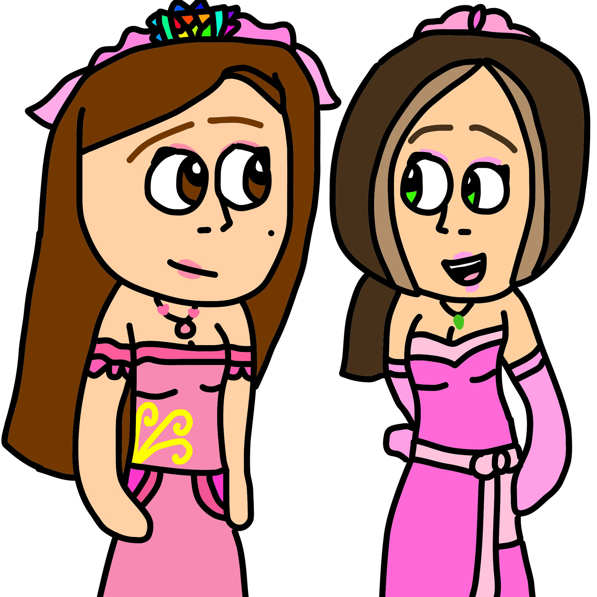 ArtStation - Flora and reena as princesses