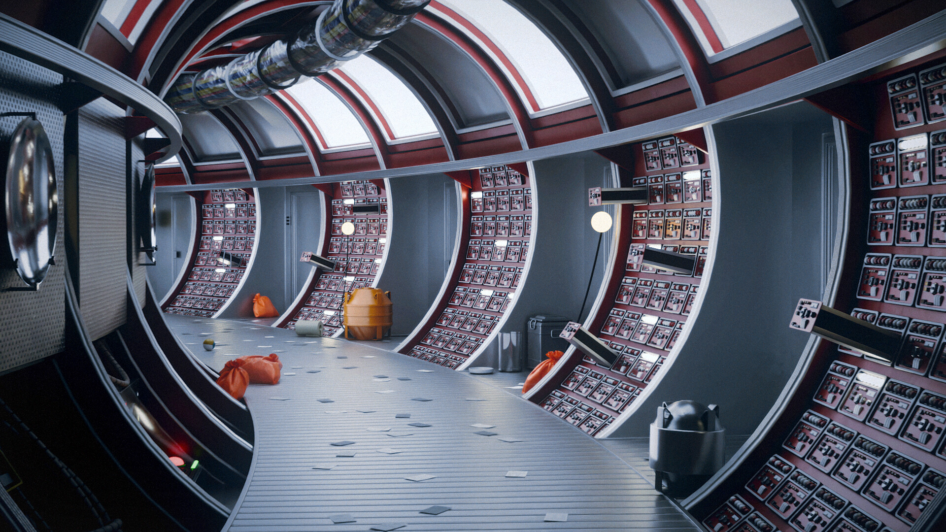 ArtStation - Solaris (1972) Space Corridor