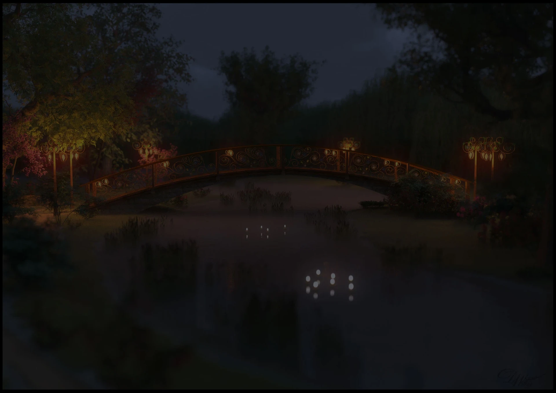 ArtStation - Bridge at Dusk