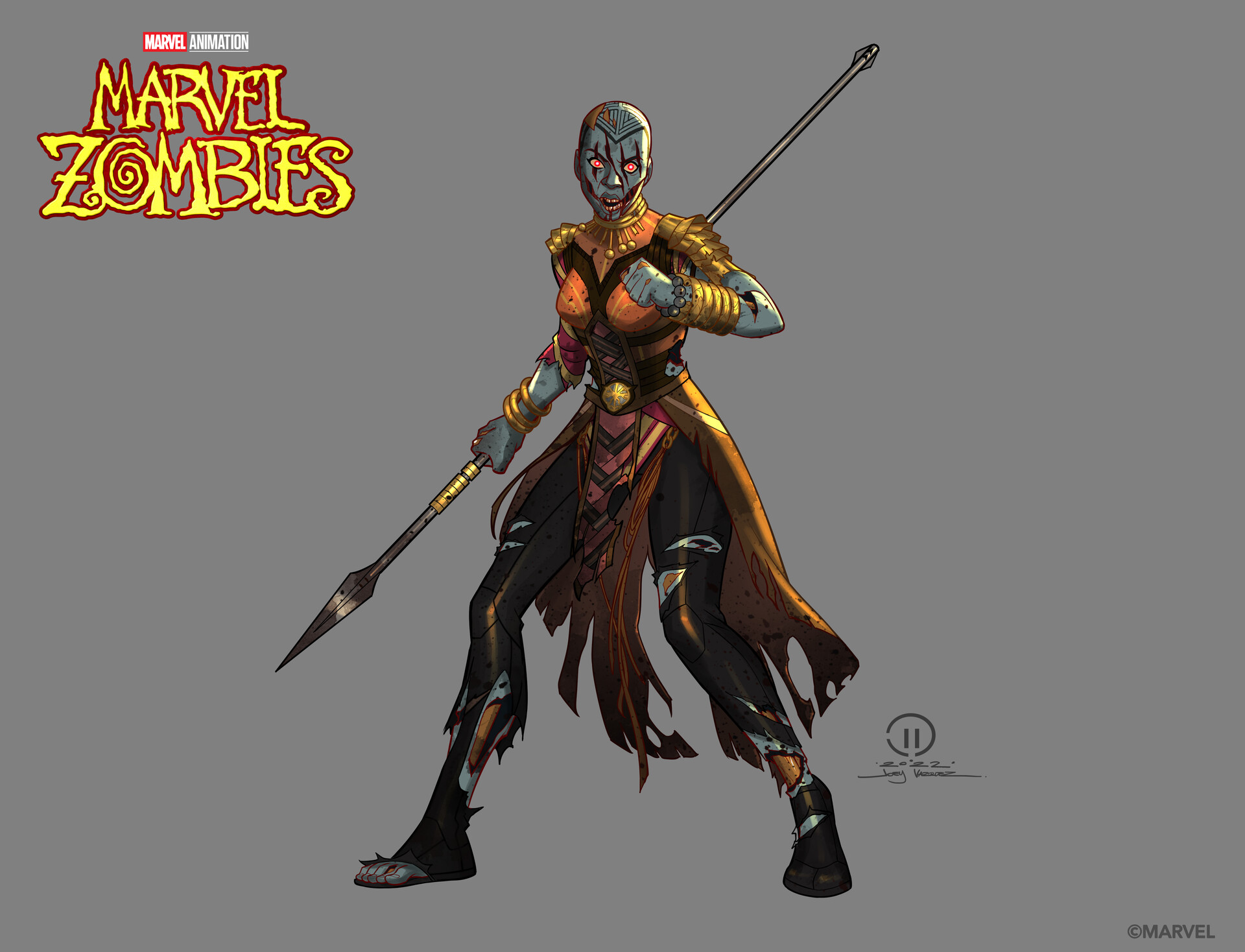 ArtStation - Marvel Zombies Okoye Zombie Design