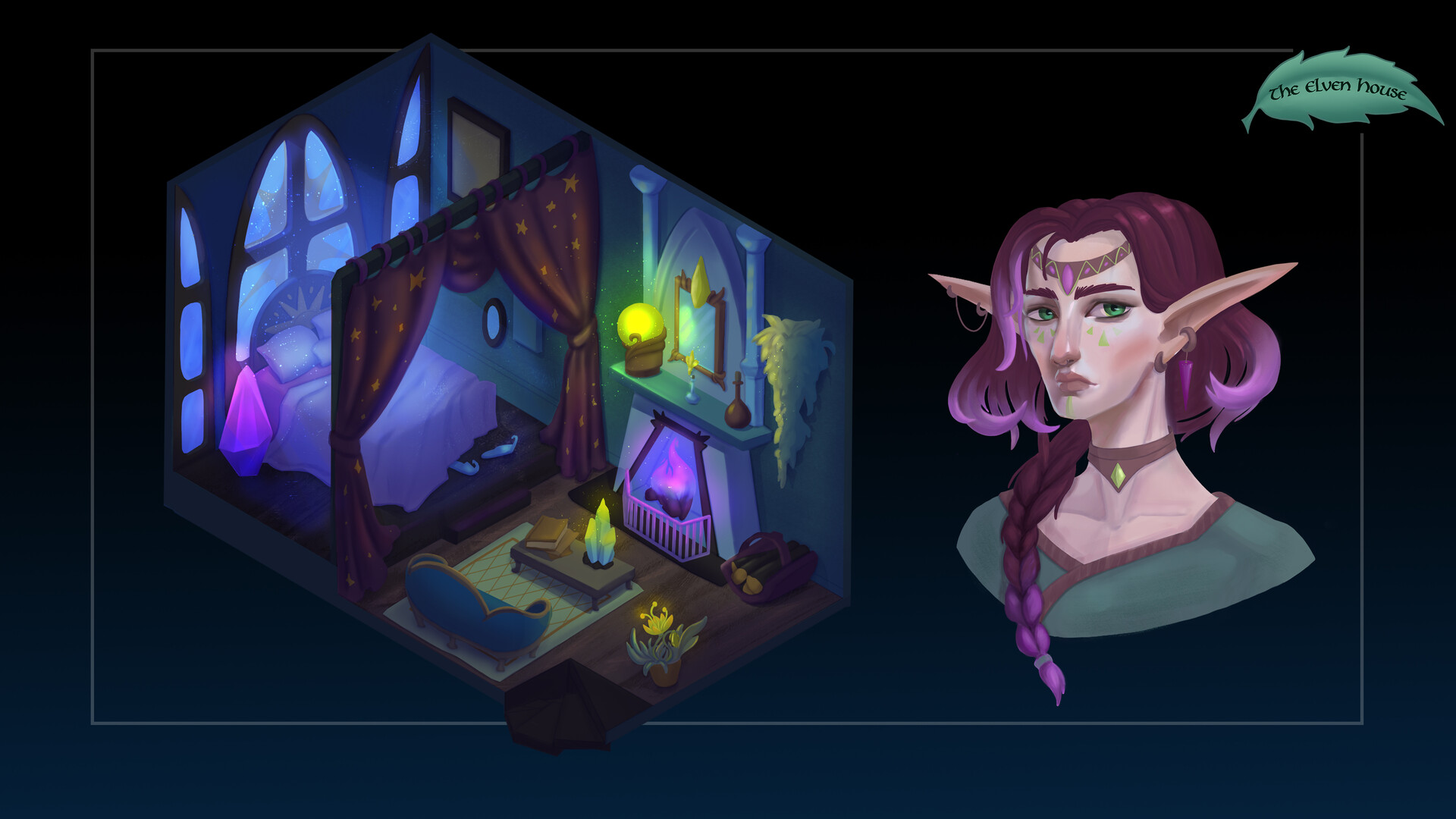 ArtStation - The interior of an elven house