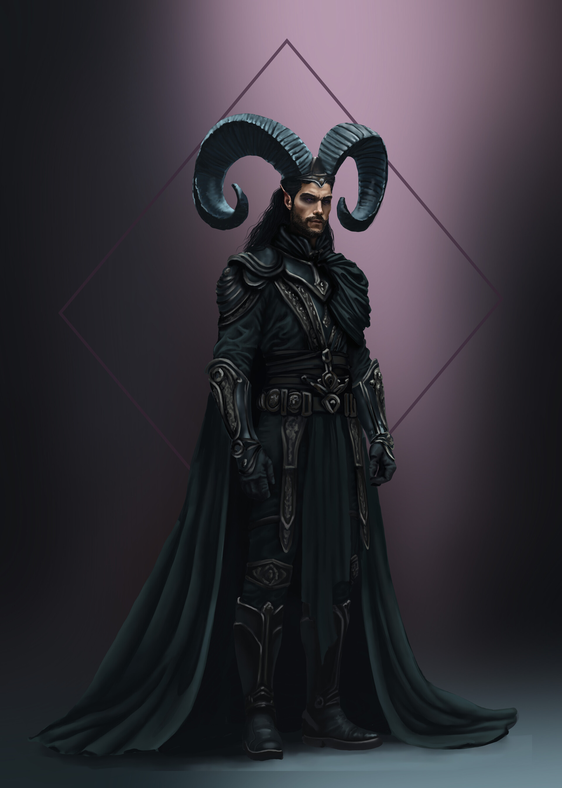 ArtStation - The Horned Shadow | Dark Fantasy Character Concept