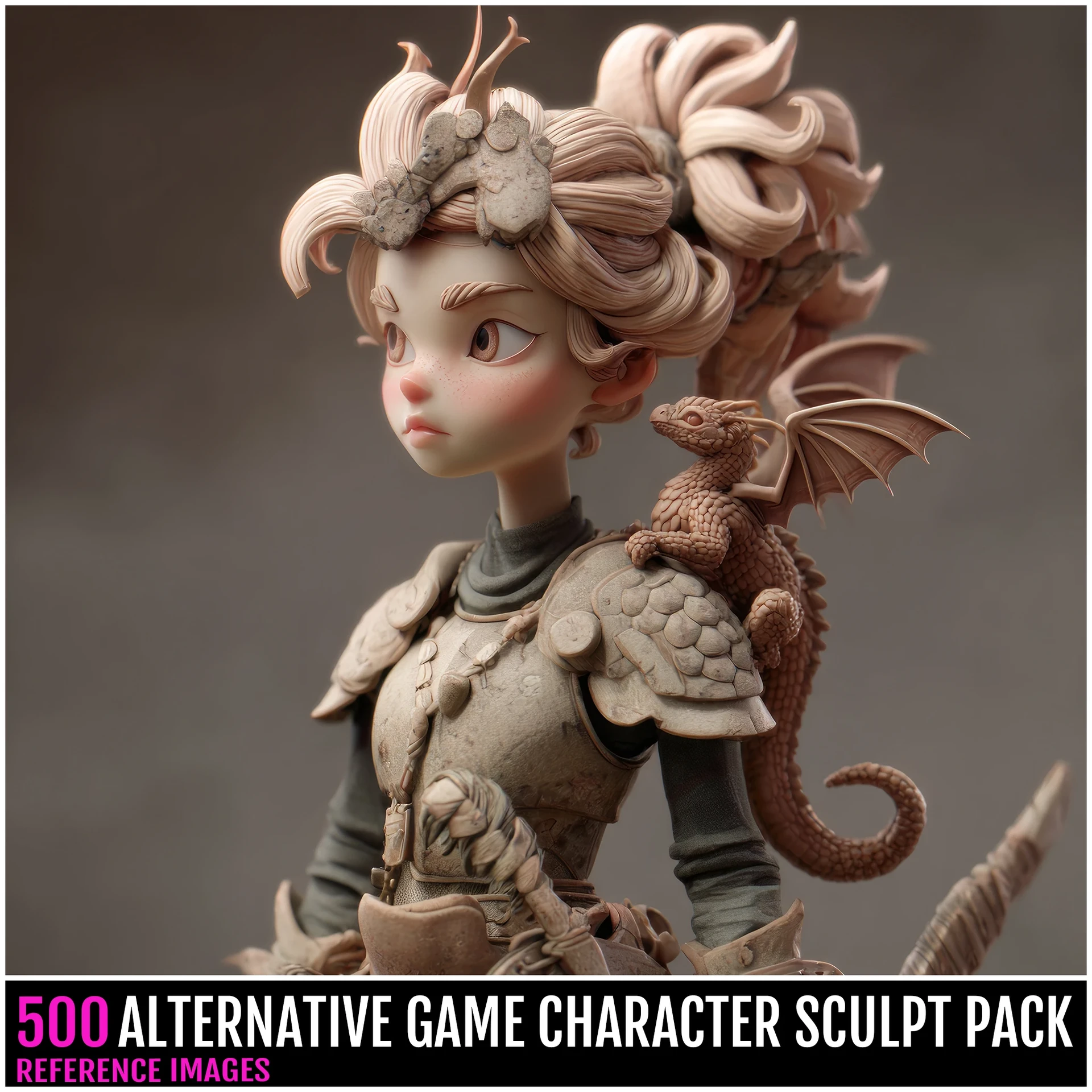ArtStation - 500 ALTERNATIVE GAME CHARACTER SCULPT PACK