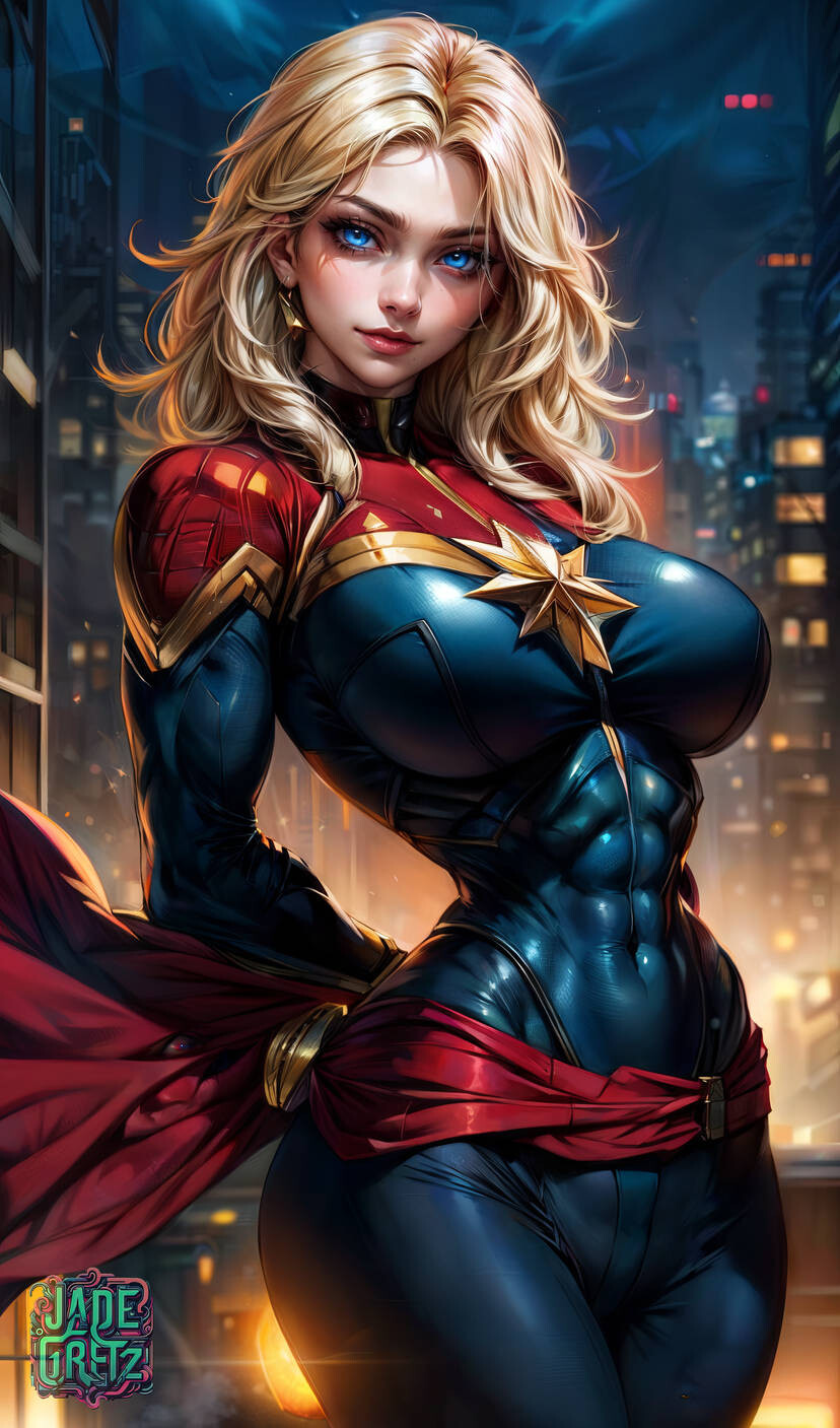 ArtStation - Captain Marvel: A Light in Cosmic Darkness by Jade Gretz