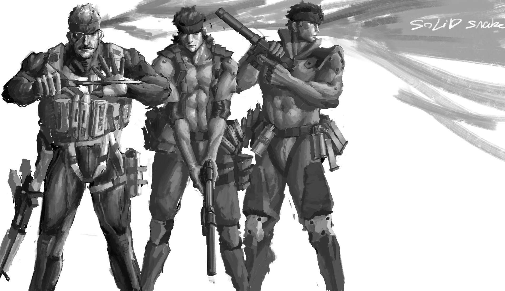 ArtStation - metal gear solid fanart solid snake