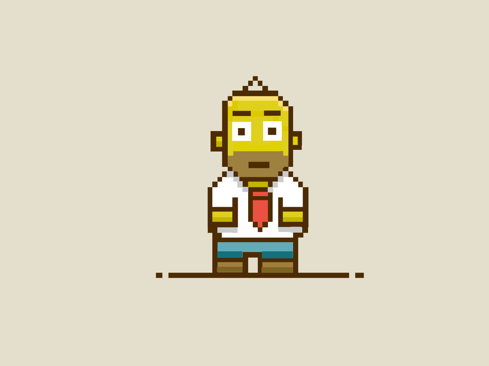 ArtStation - homer simpson pixel art