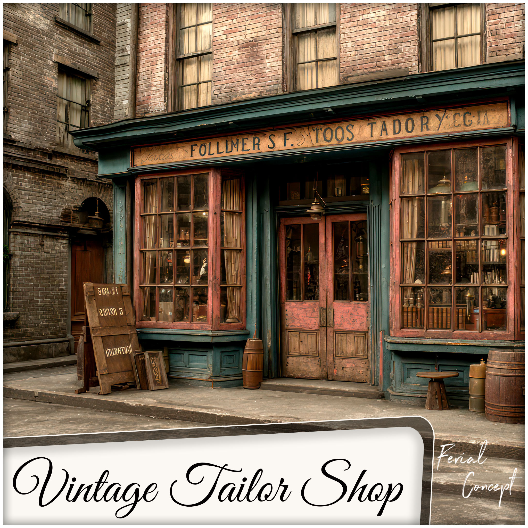 Ferial Concept - 🔹200 Vintage Tailor Shop _ Exterior Reference Image ...