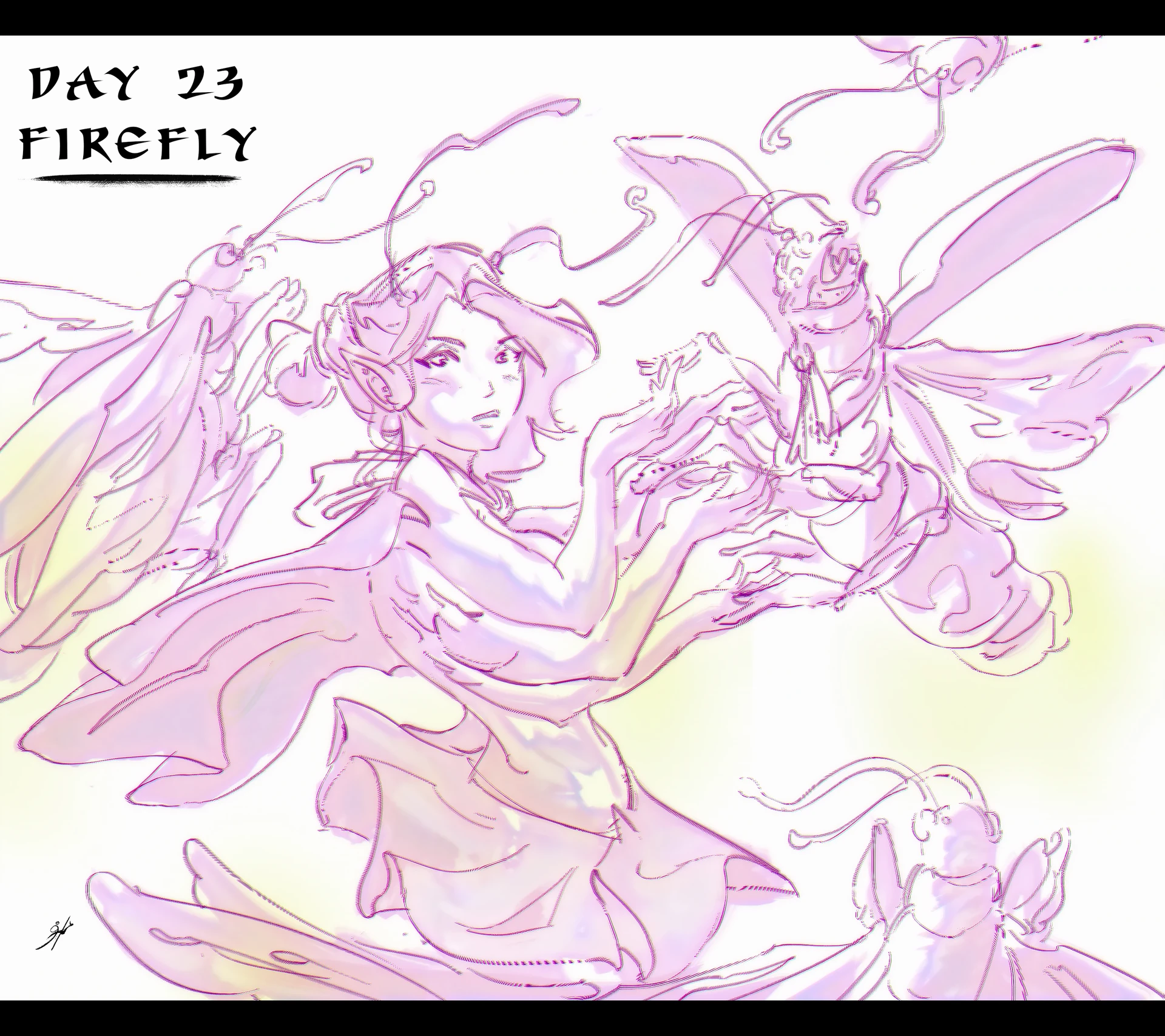 ArtStation - INKTOBER DAY 23 FIREFLY