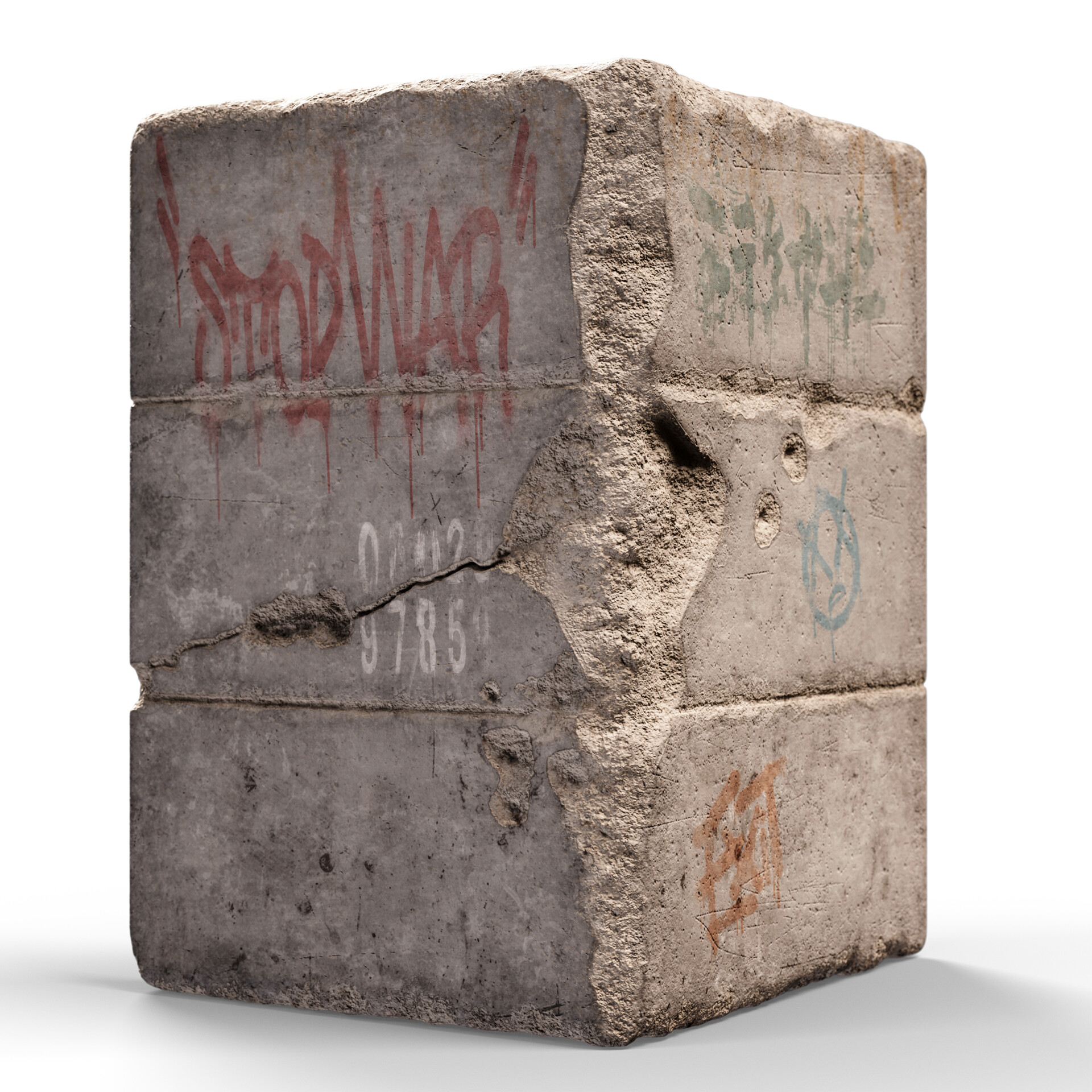 ArtStation - Destroyed Concrete Wall with Graffiti – Full ZBrush & Substance Painter Tutorial