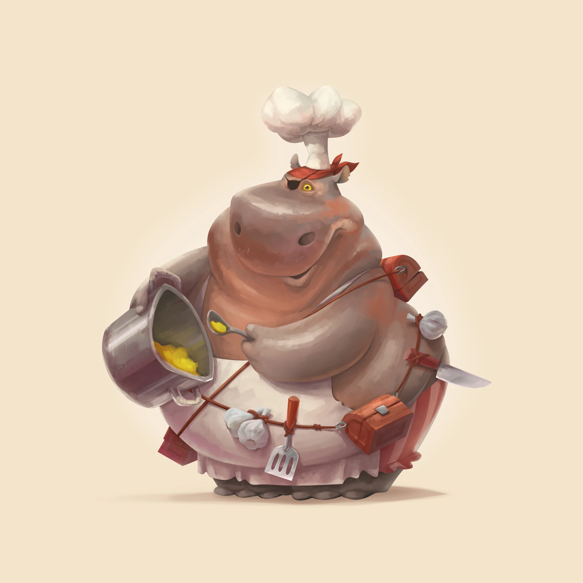 ArtStation - Galley Master: Hippo Pirate Cook