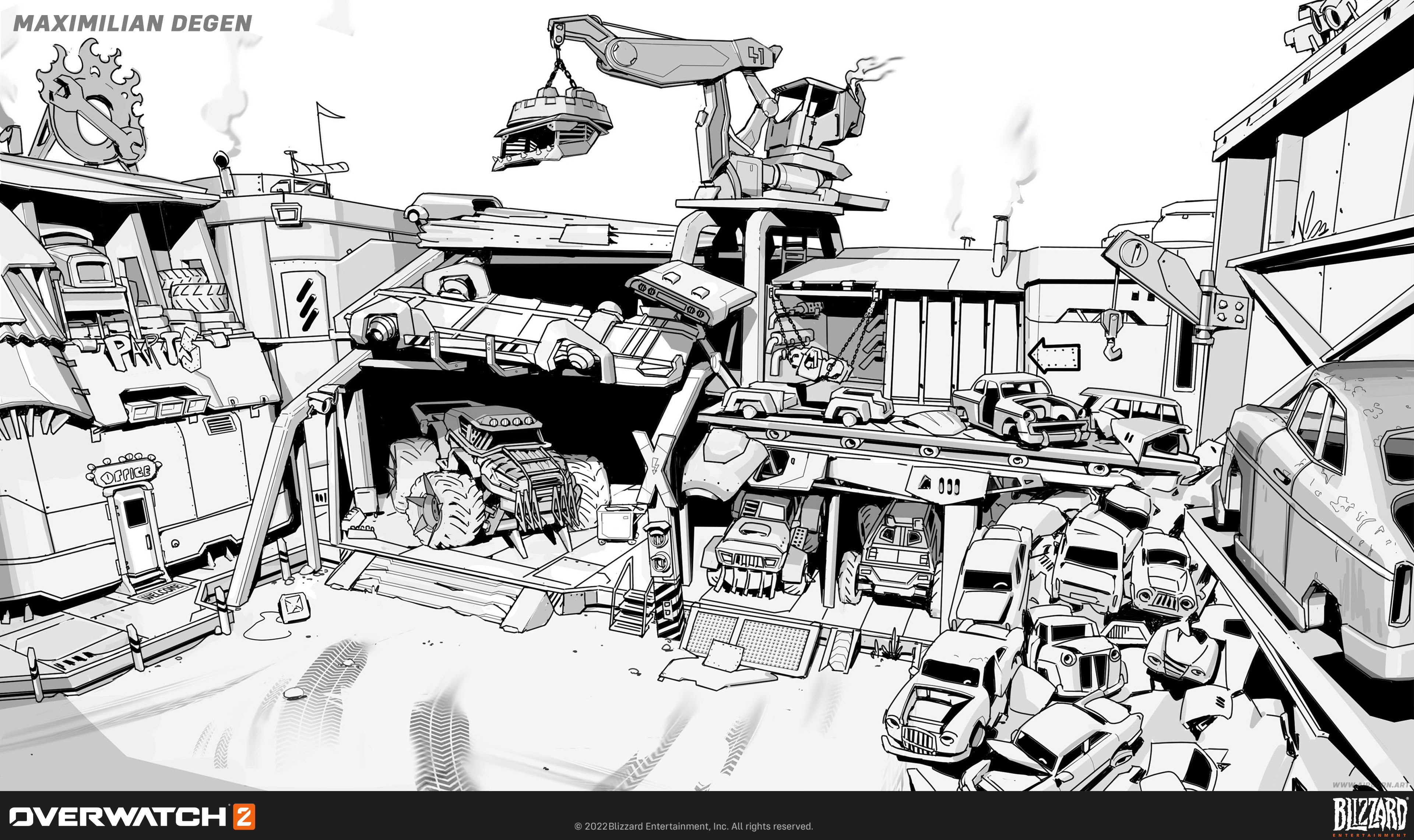 Overwatch 2 - New Junk City Concepts-花瓣网