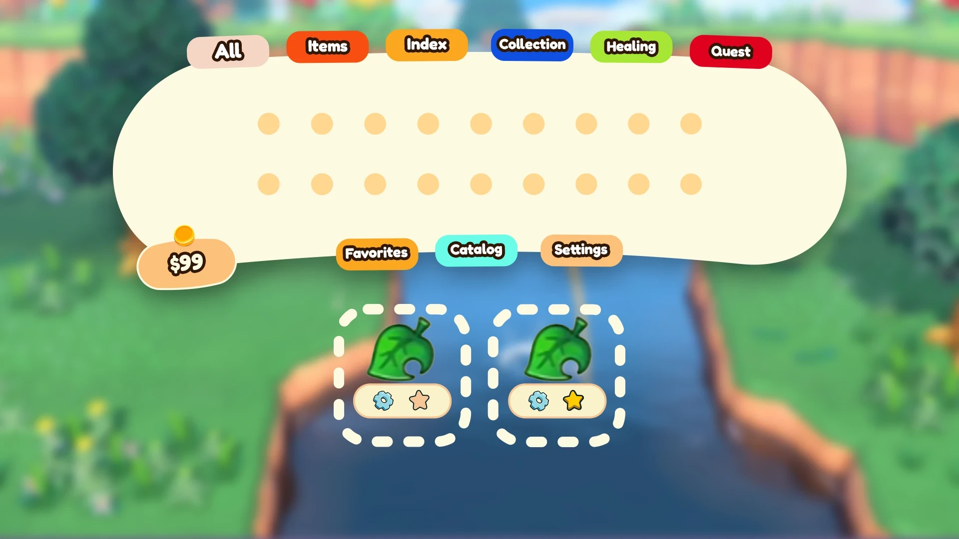 ArtStation - Animal Crossing Type UI Inventory Frame