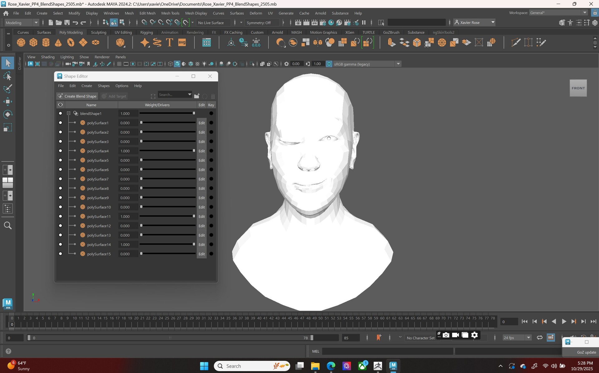 ArtStation - Blend Shape Facial Expressions