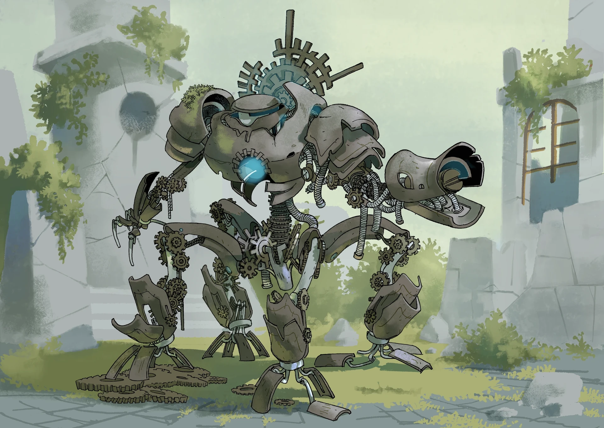 ArtStation - Ruined ancient machine