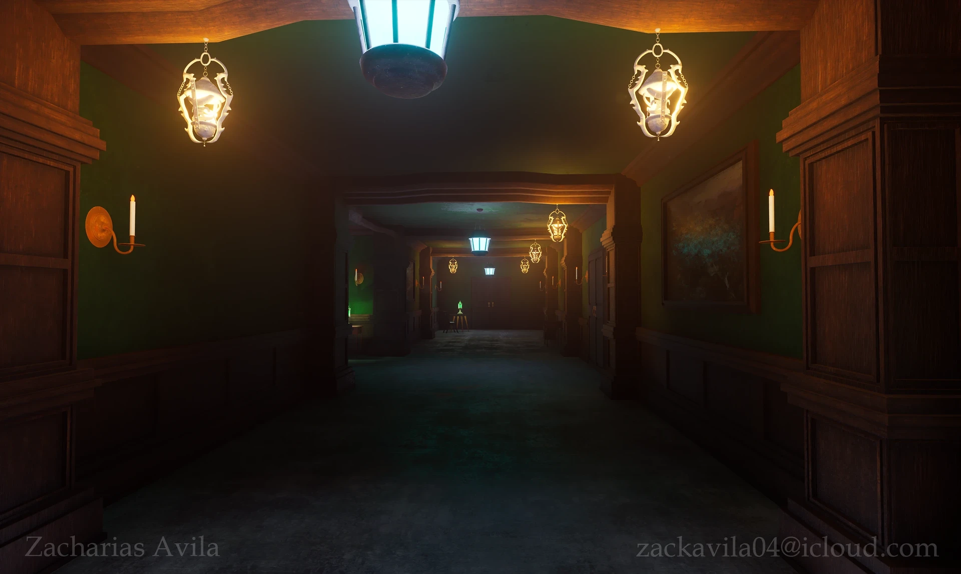 ArtStation - Haunted Hallway