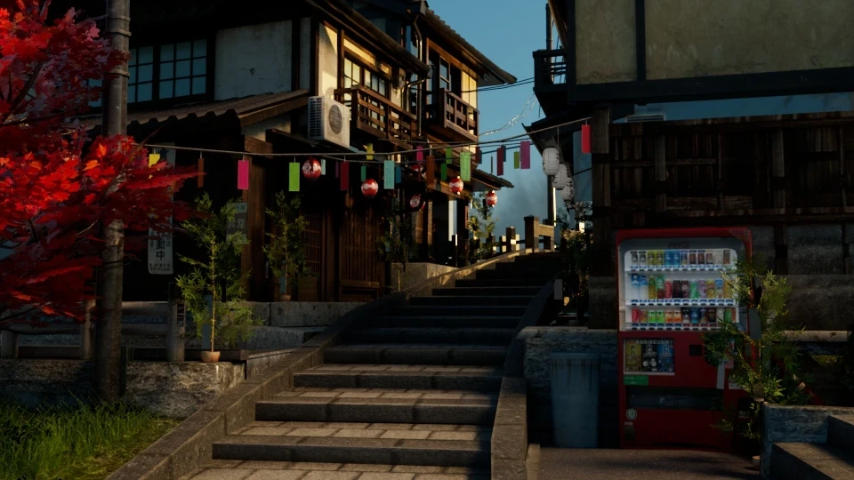 ArtStation - Work In Progress – Realistic Kyoto Lighting Scene