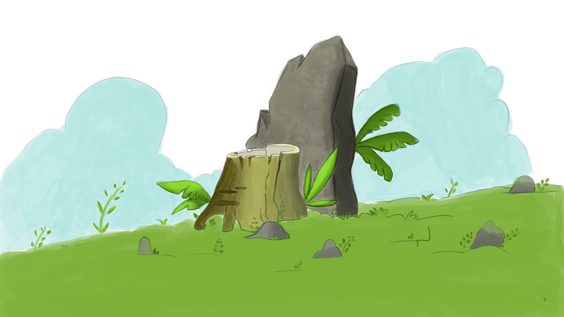 ArtStation - 2D background design with colour