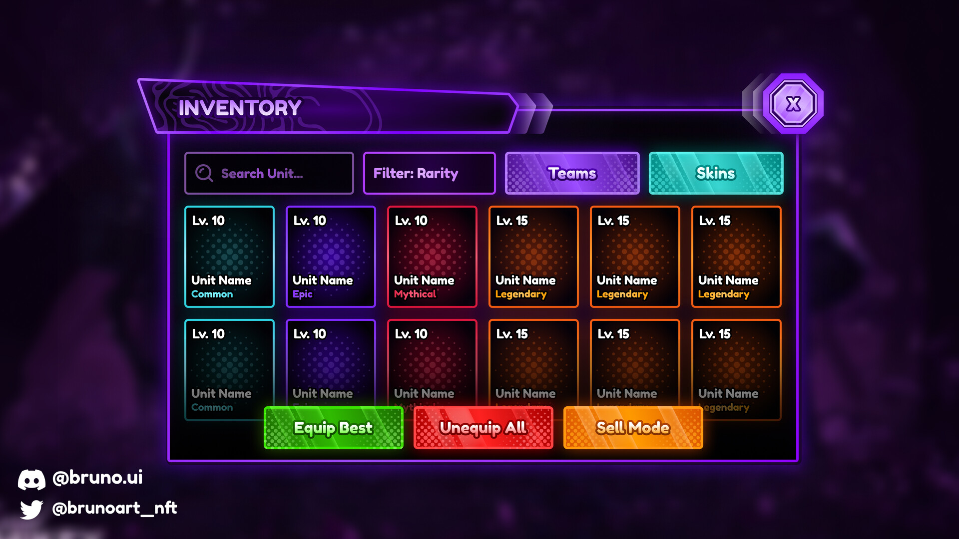 ArtStation - INVENTORY UI