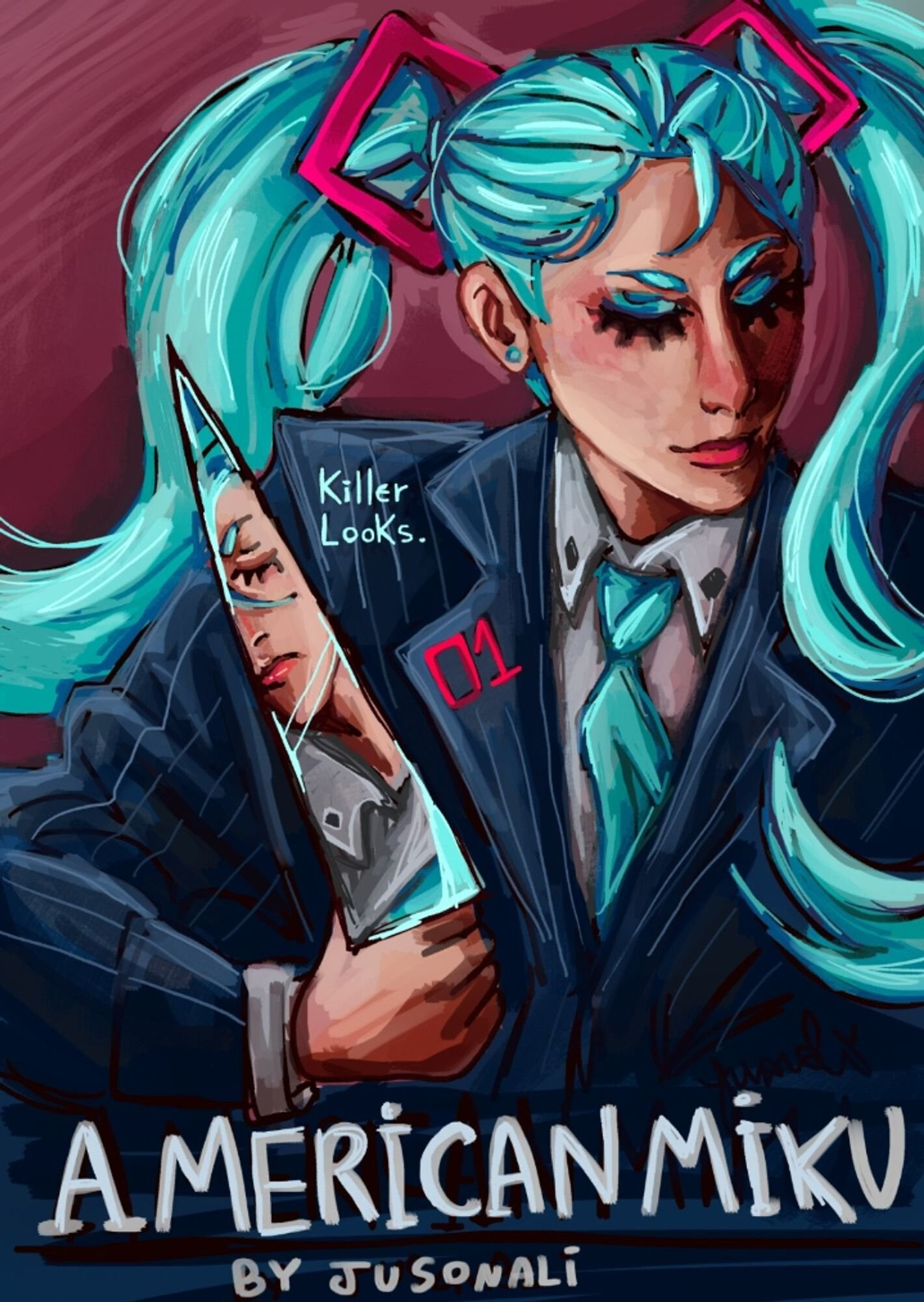 ArtStation - American Psycho Hatsune Miku