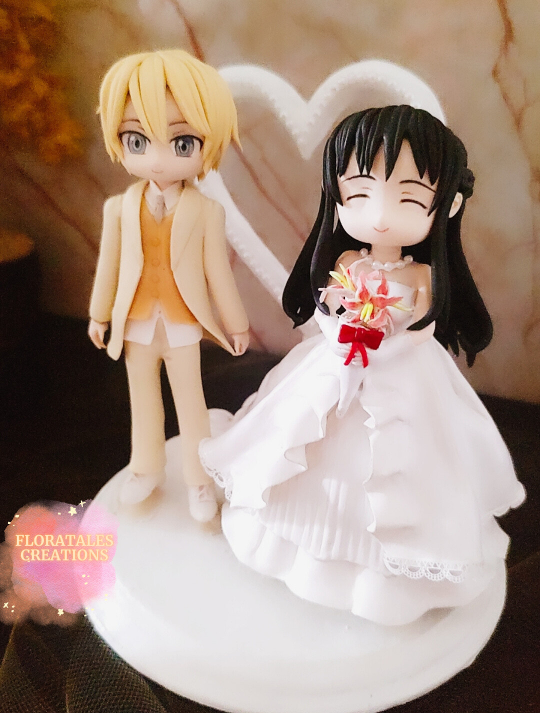 ArtStation - Anime Chibi Style Customised Couple Wedding Cake Toppers ...
