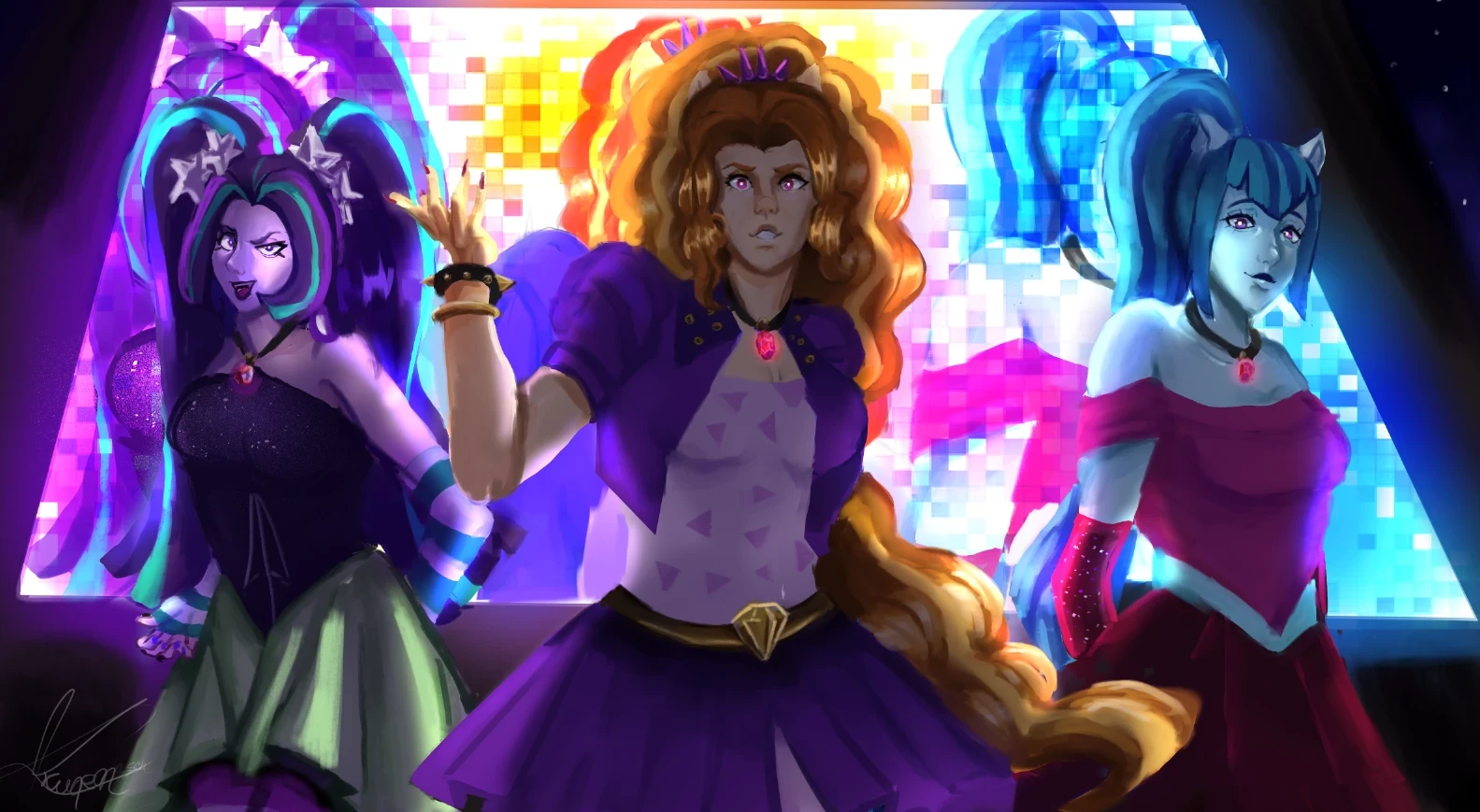ArtStation - The Dazzlings - MLP: EG Fan Illustration