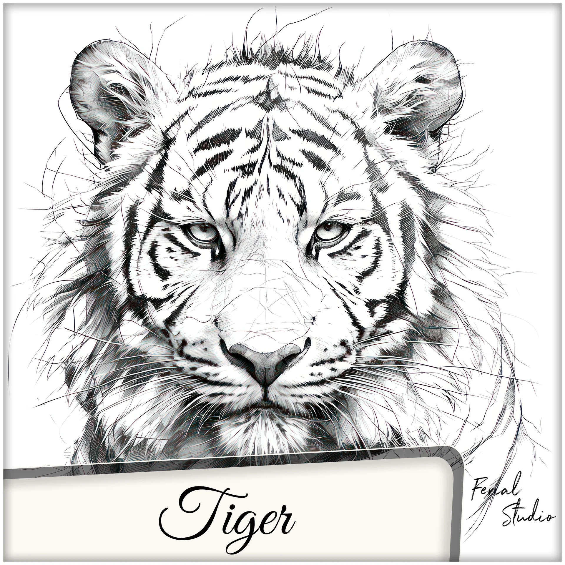 ArtStation - 🔹220 Tiger - Sketch Reference Image Pack v.35 |4K|