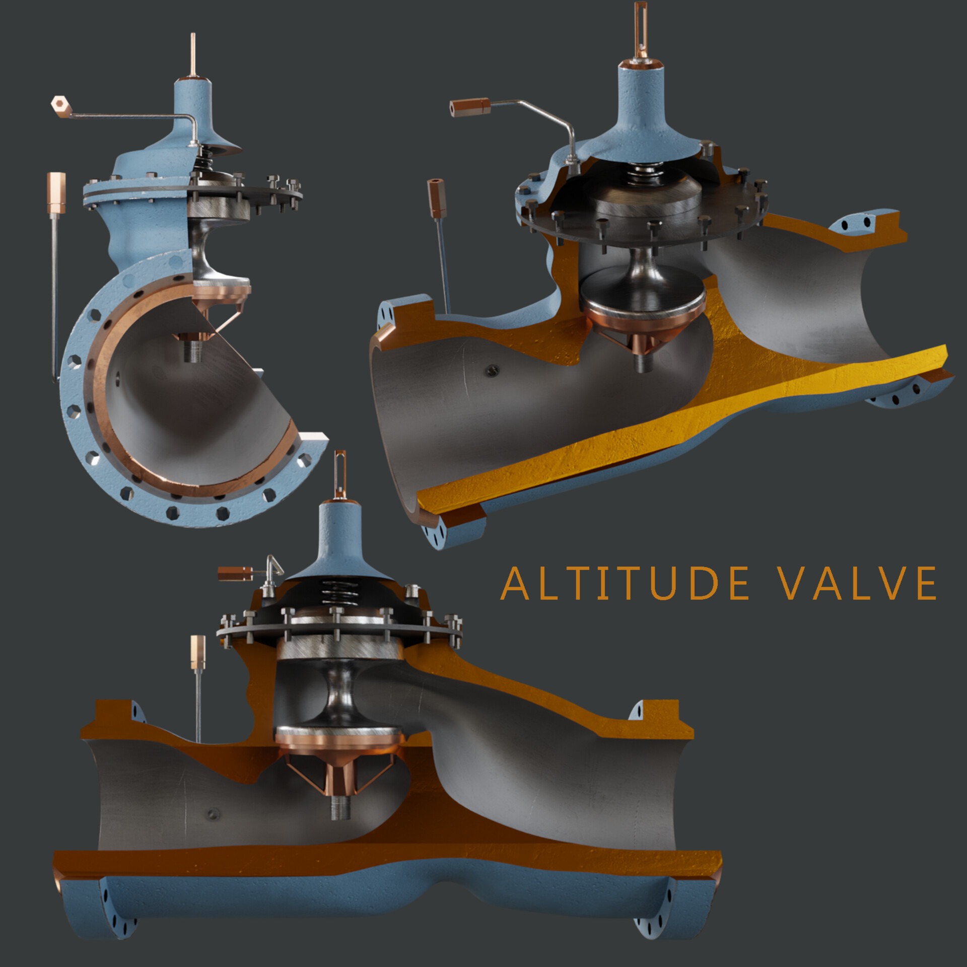 ArtStation - Industrial Valves and Cutaways