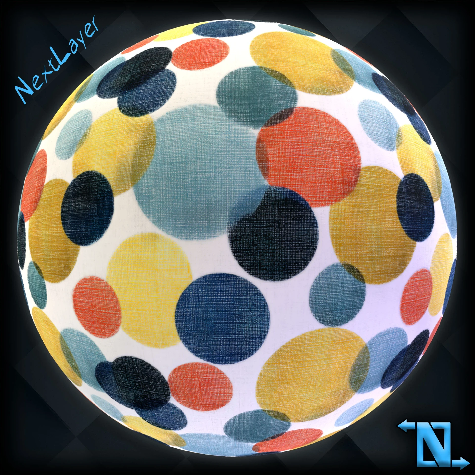 ArtStation - 10 High-Quality Stylized Velvet Polka dots Base Materials (4K PBR Textures + SBSAR ...