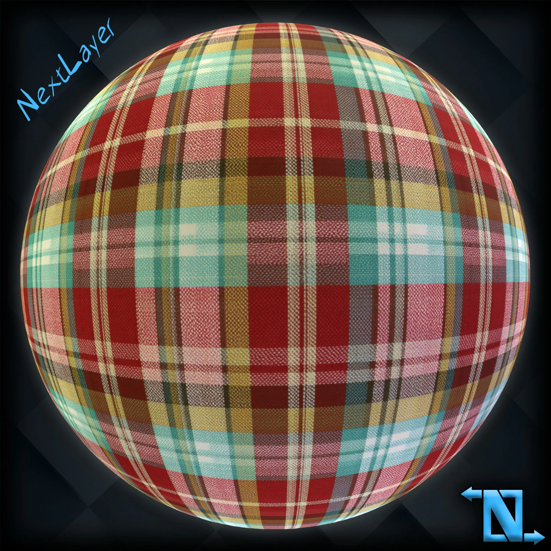 ArtStation - 10 High-Quality Stylized Tartan Fabric Base Materials (4K PBR Textures + SBSAR) - Vol 9