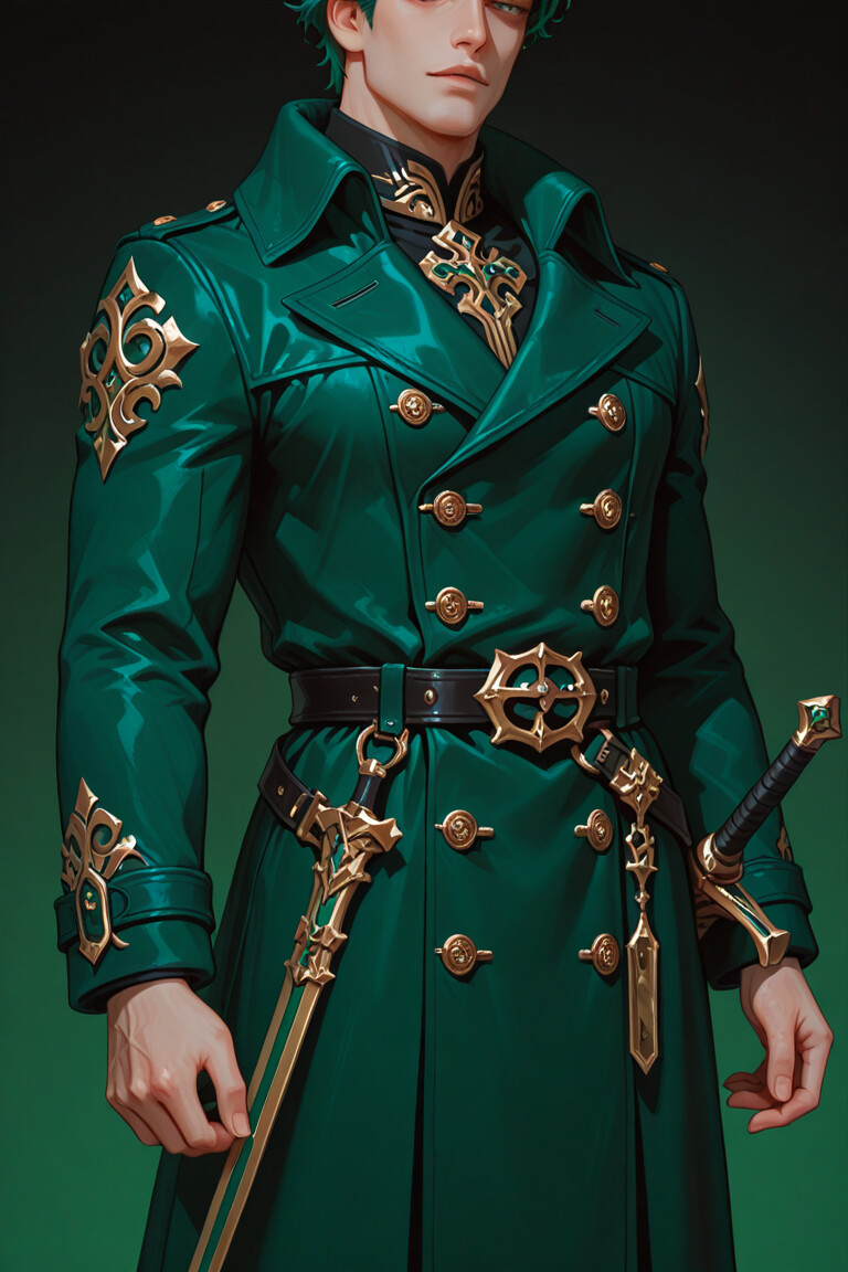 ArtStation - Emerald Coat & Golden Embellishments