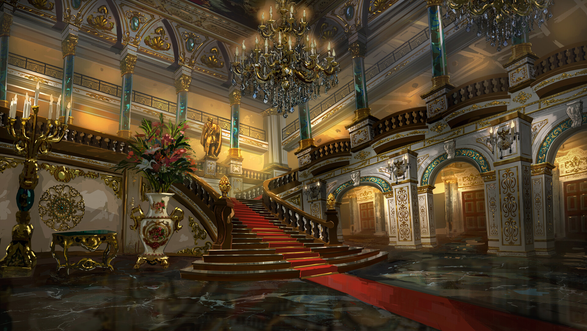 ArtStation - Mansion Entrance Hall