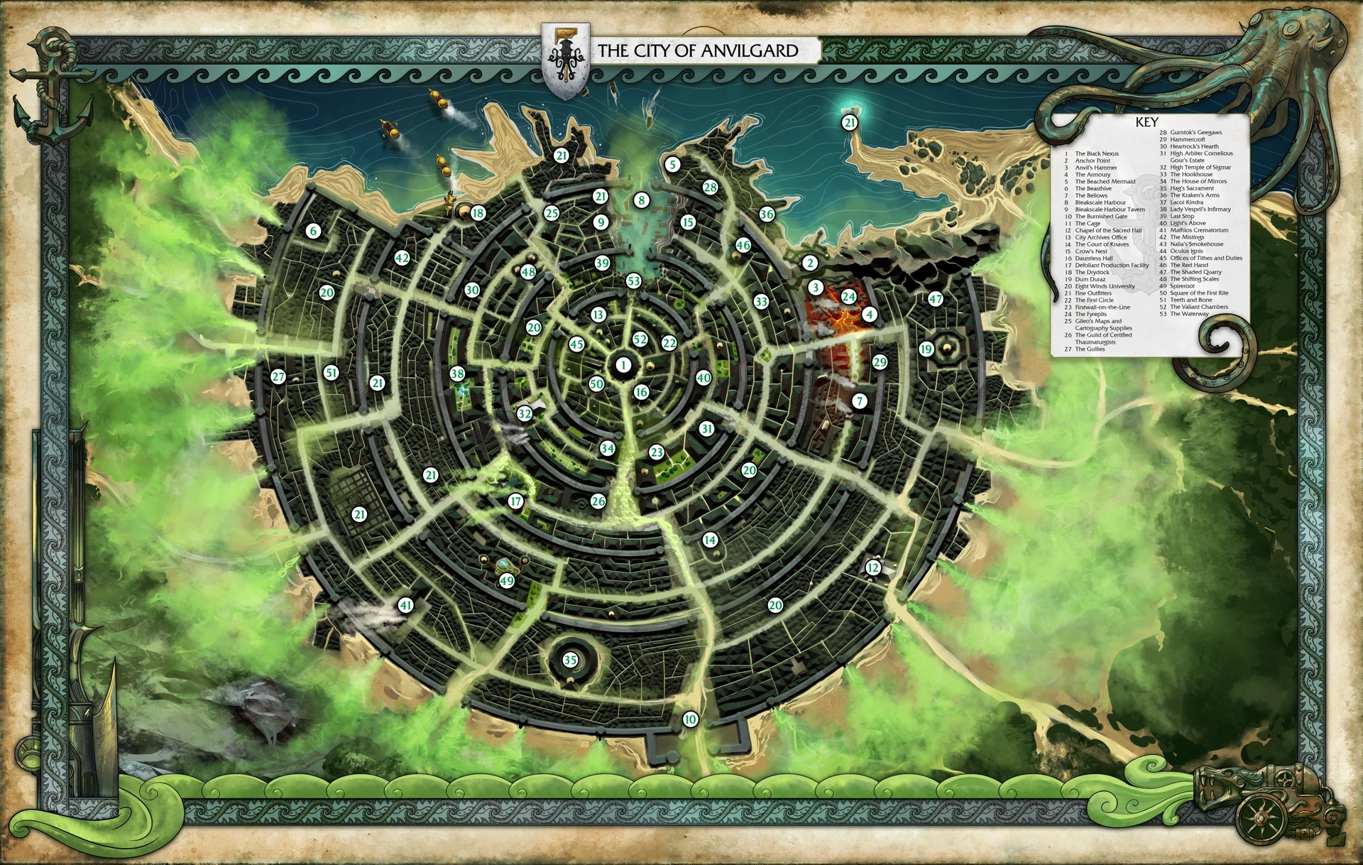 ArtStation - Warhammer Age of Sigmar - Map of Anvilgard
