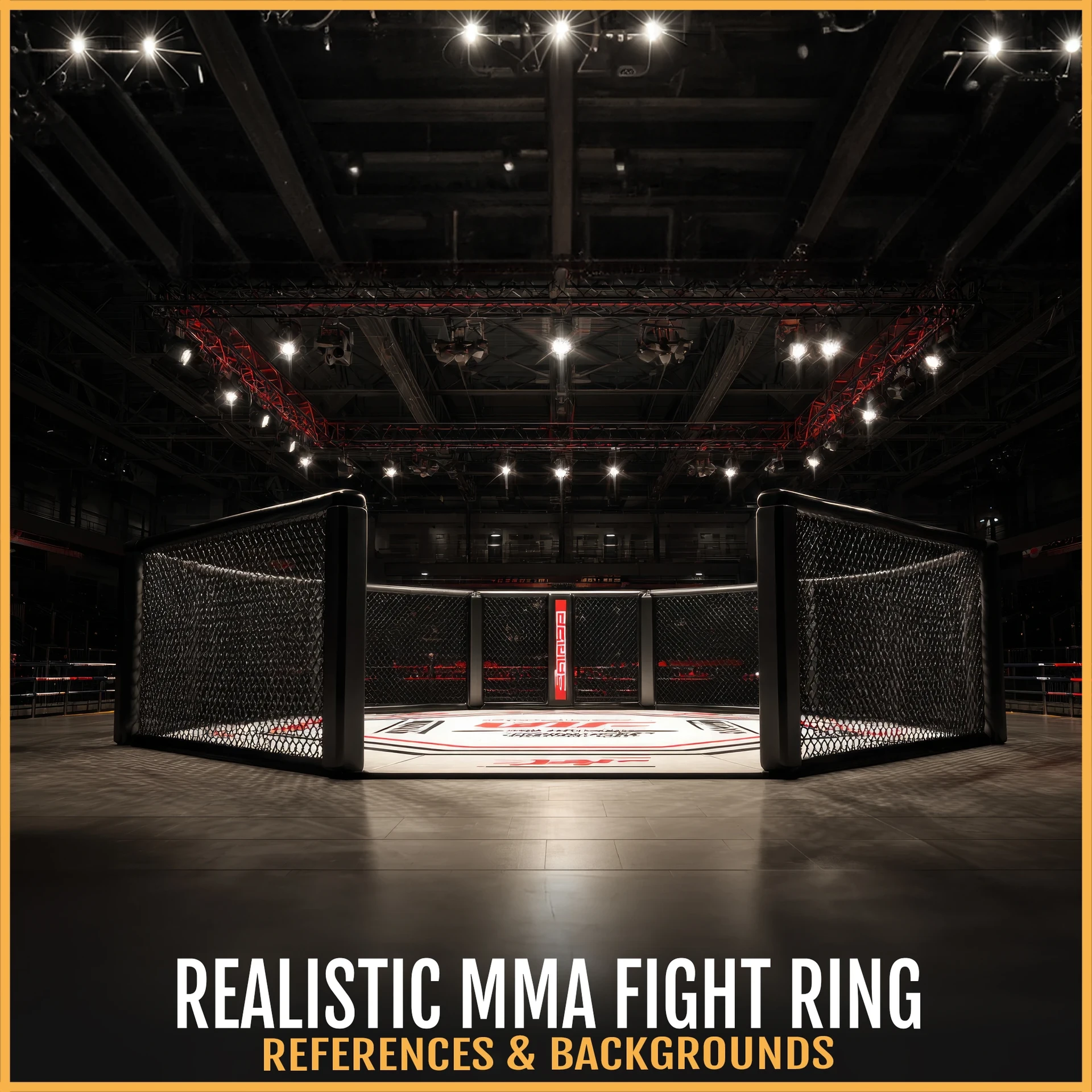 ArtStation - 303 Realistic MMA fight ring