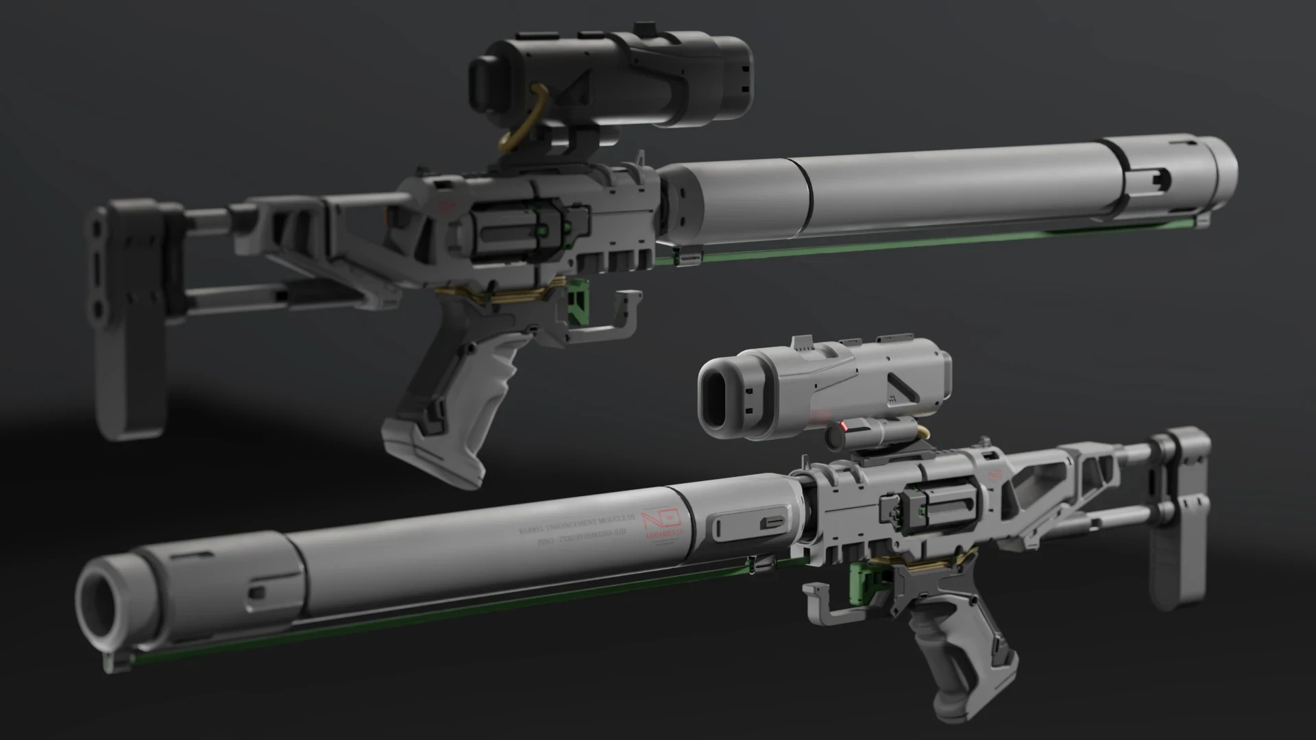 ArtStation - Sci-Fi Hard Surface Weapon System