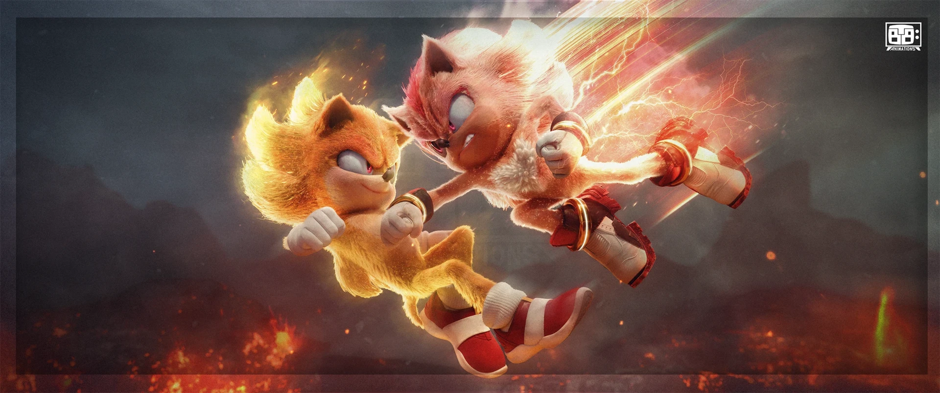 ArtStation - SUPER SONIC VS SUPER SHADOW | SONIC THE HEDGEHOG 3 FANART