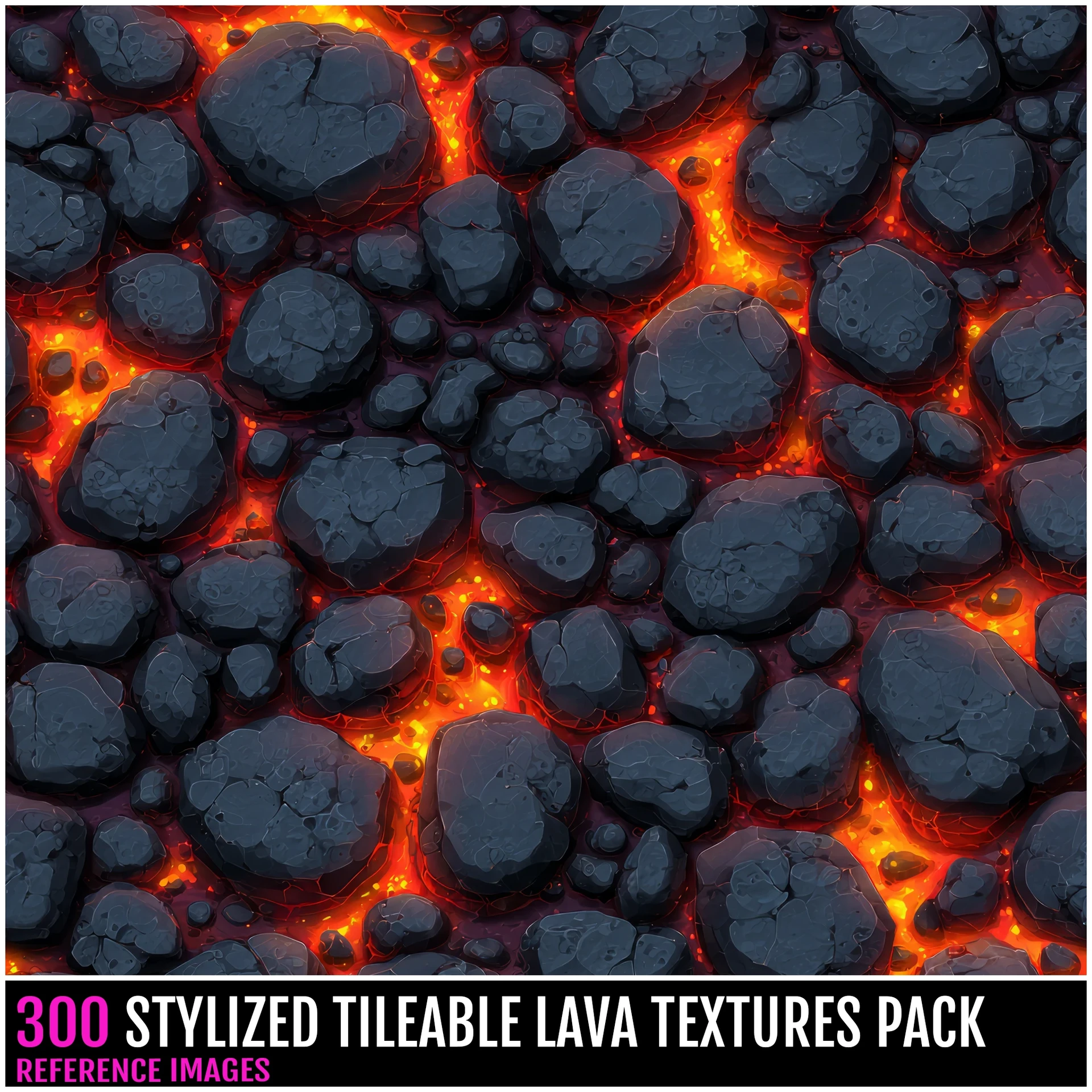 Isabelle ¥¥ - 300 STYLIZED TILEABLE LAVA TEXTURES PACK