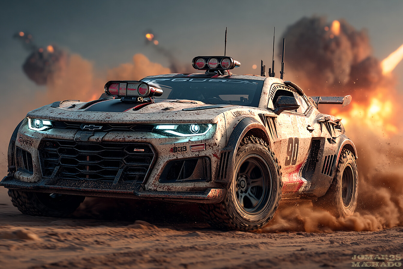 ArtStation - CAMARO BATTLE CAR...