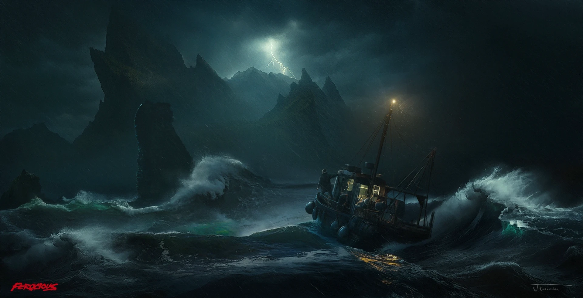 ArtStation - Ferocious | loading screen 01 | Arrival