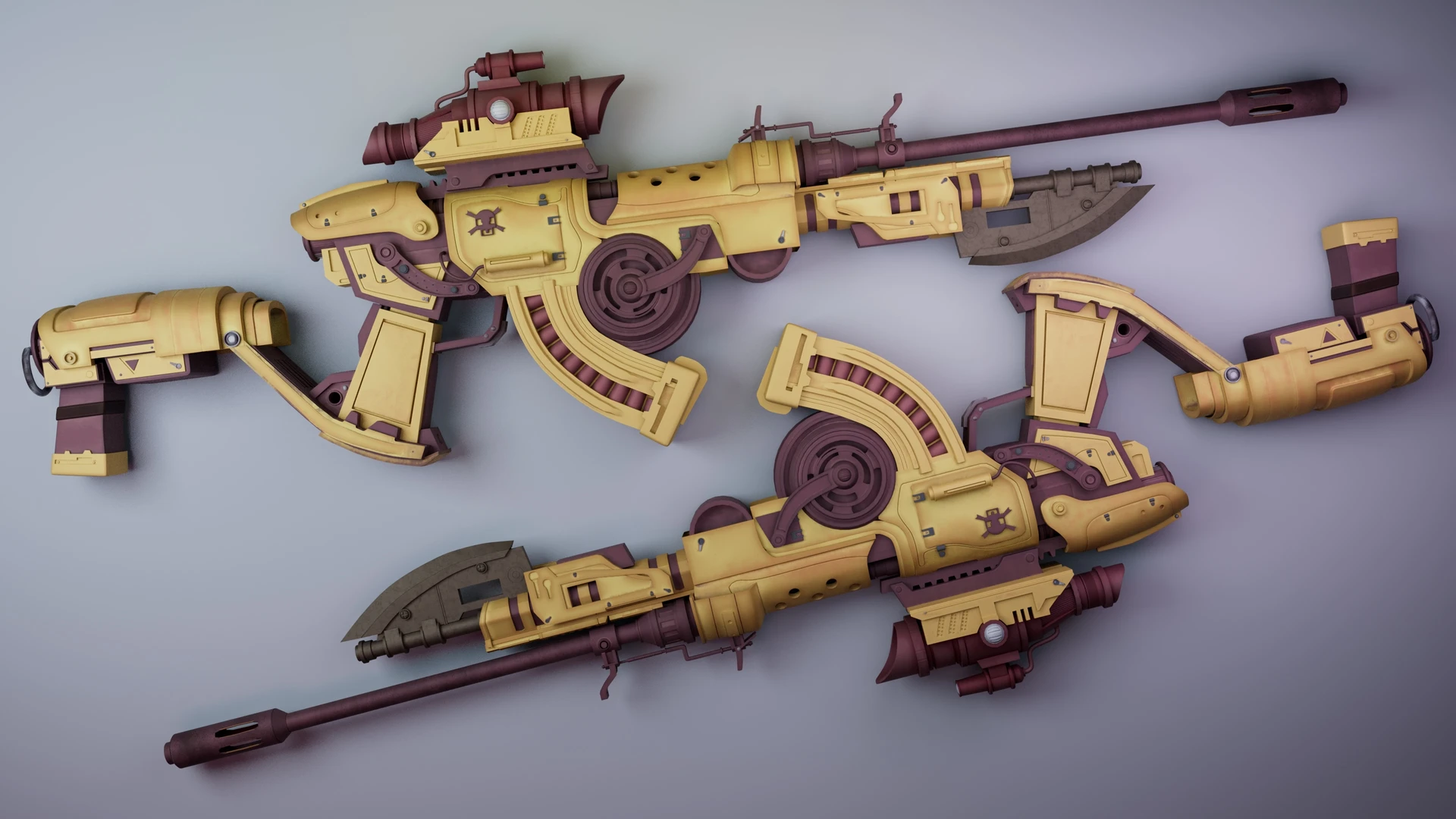 ArtStation - Stylized Sci-Fi Weapon Design