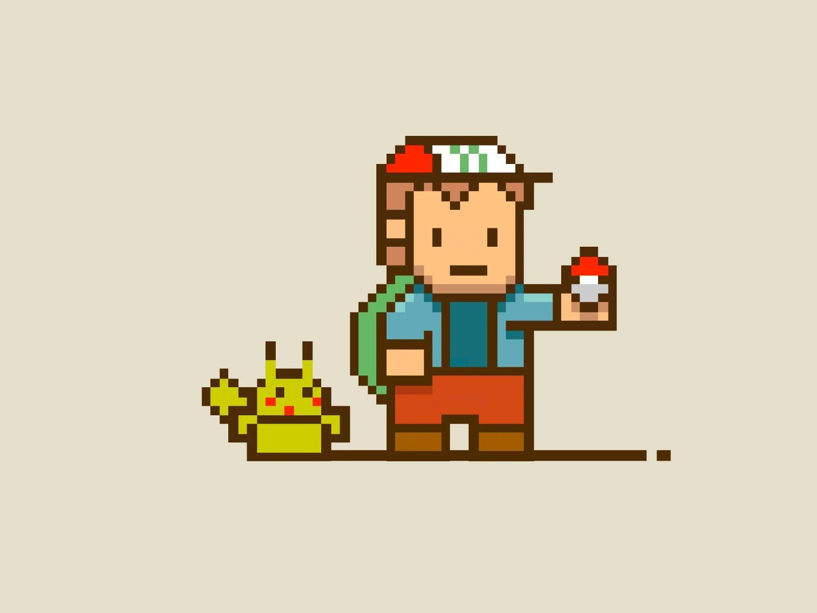 ArtStation - ash pokemon trainer pixel art
