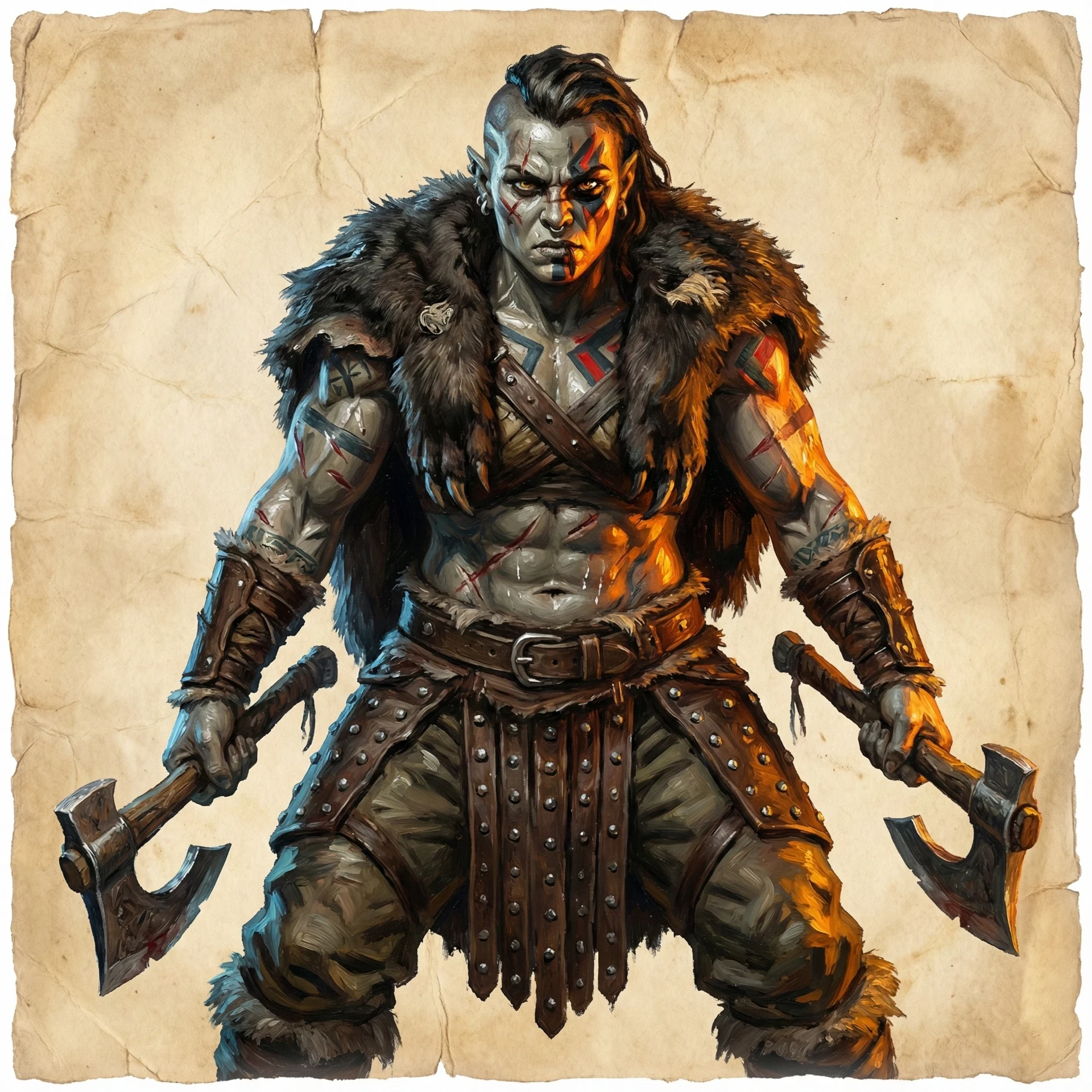 ArtStation - Female Half Orc Barbarian Archetype