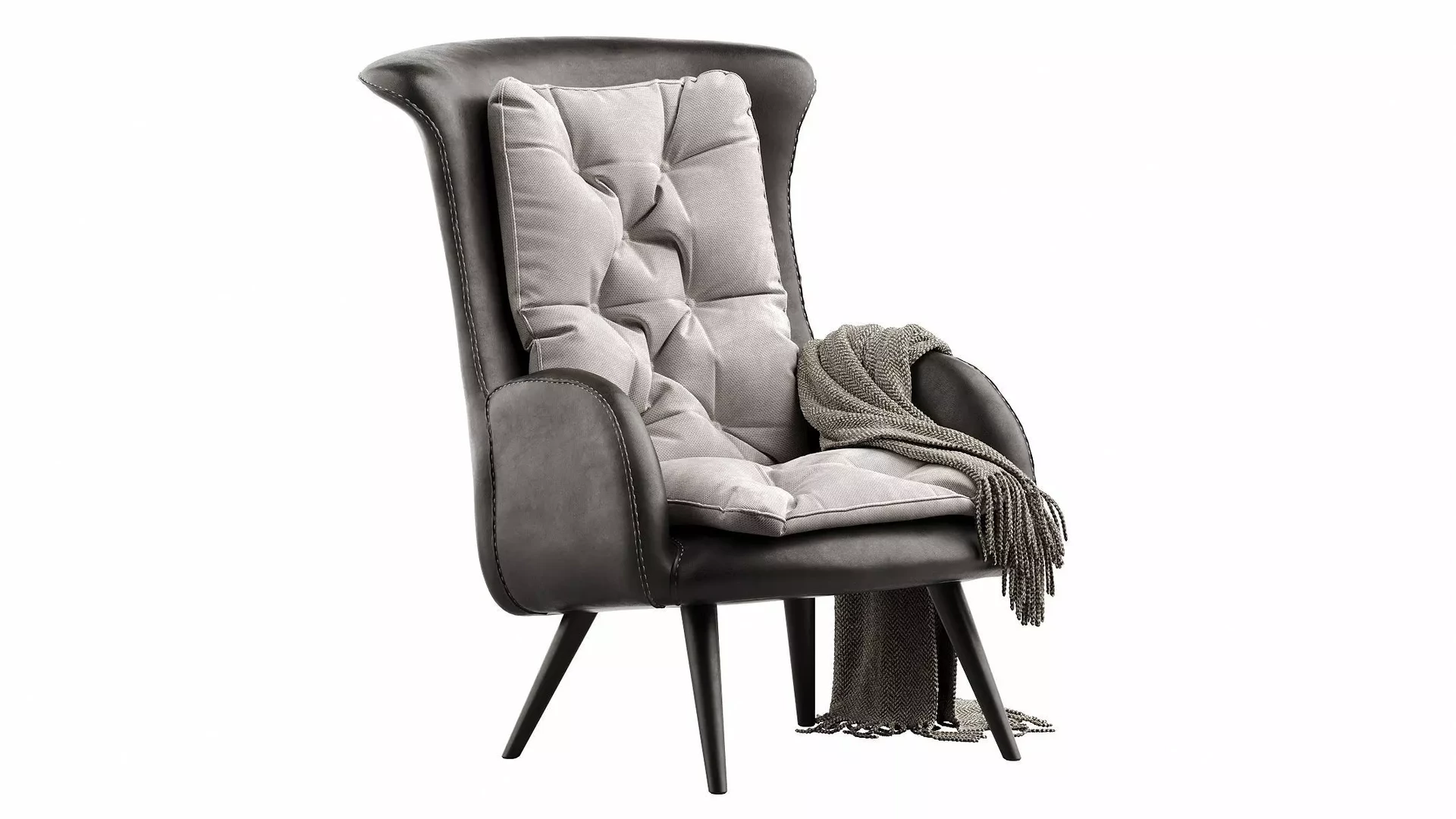 ArtStation - Modern Barao Lounge Chair Caramel Leather 3D model
