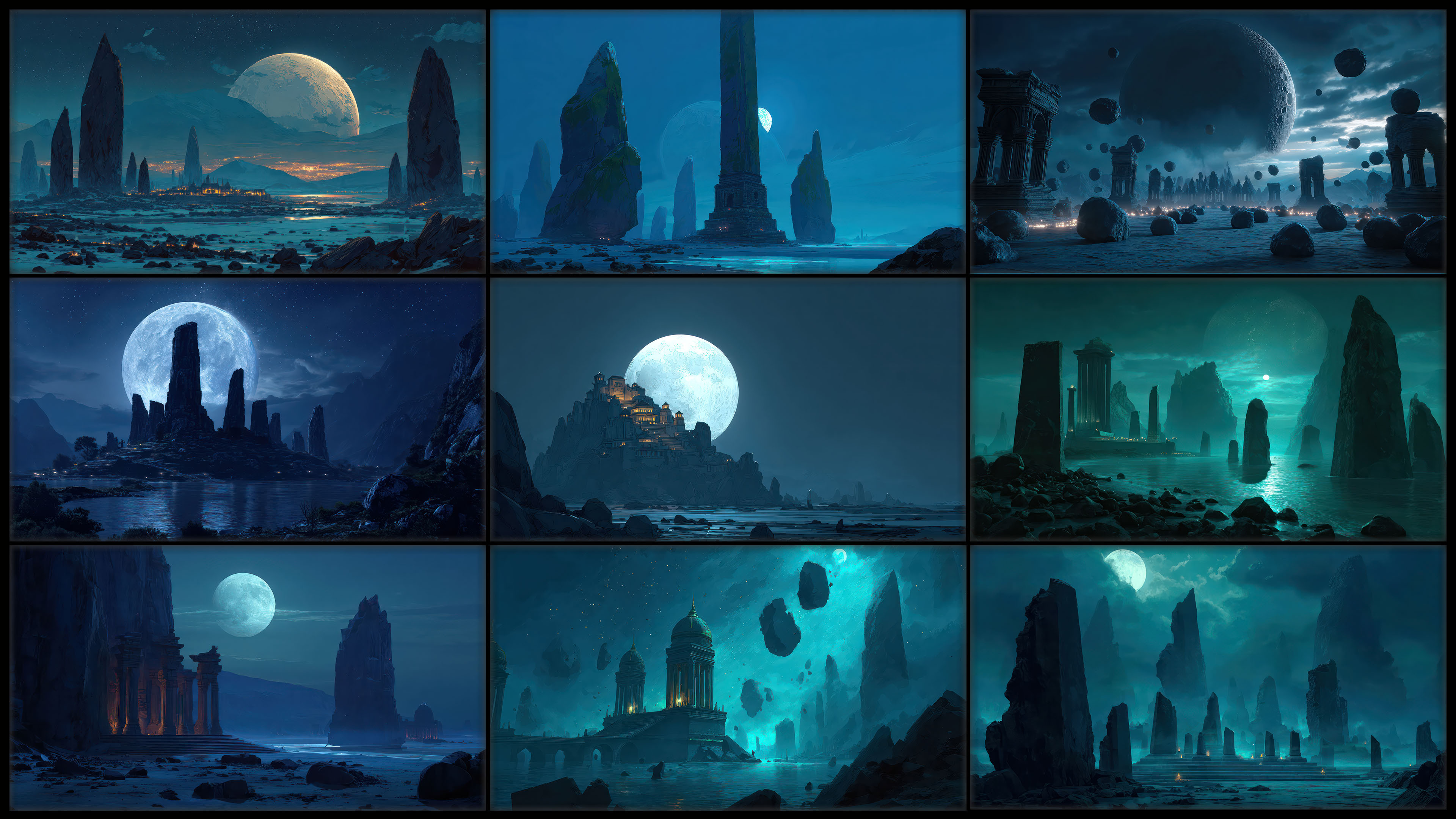 Ferial Concept - 🔹240 Lunareth Moonlit Realm - Environment Concept ...