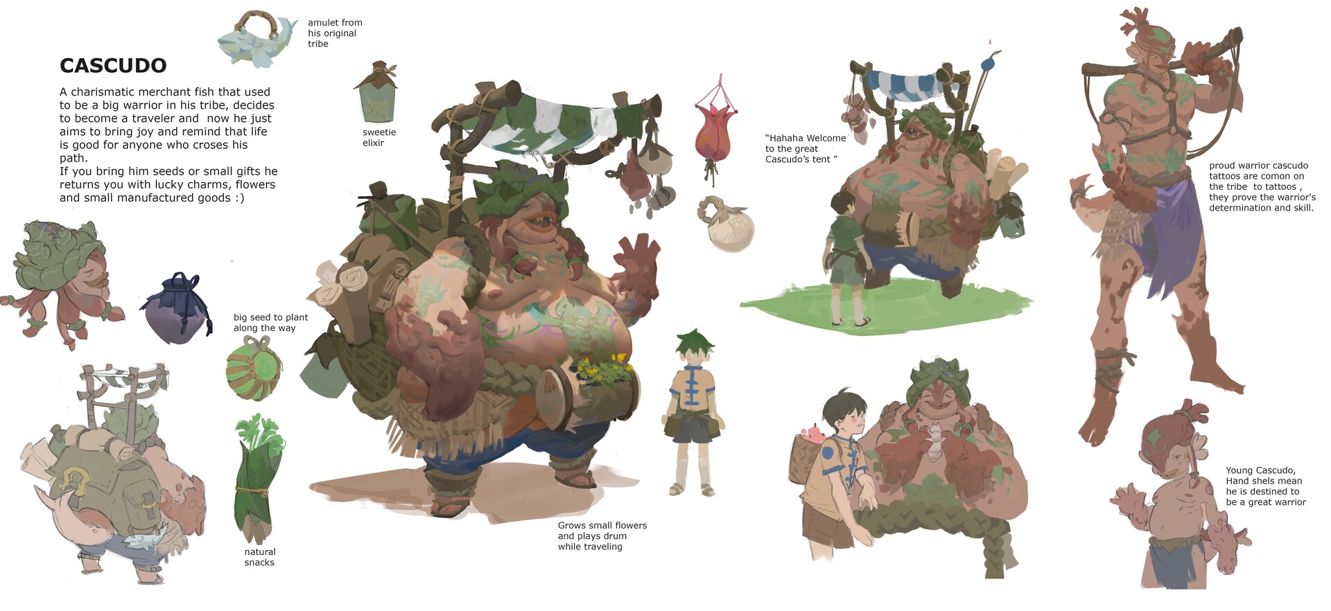 ArtStation - CHÁ: Fish Merchant npcs
