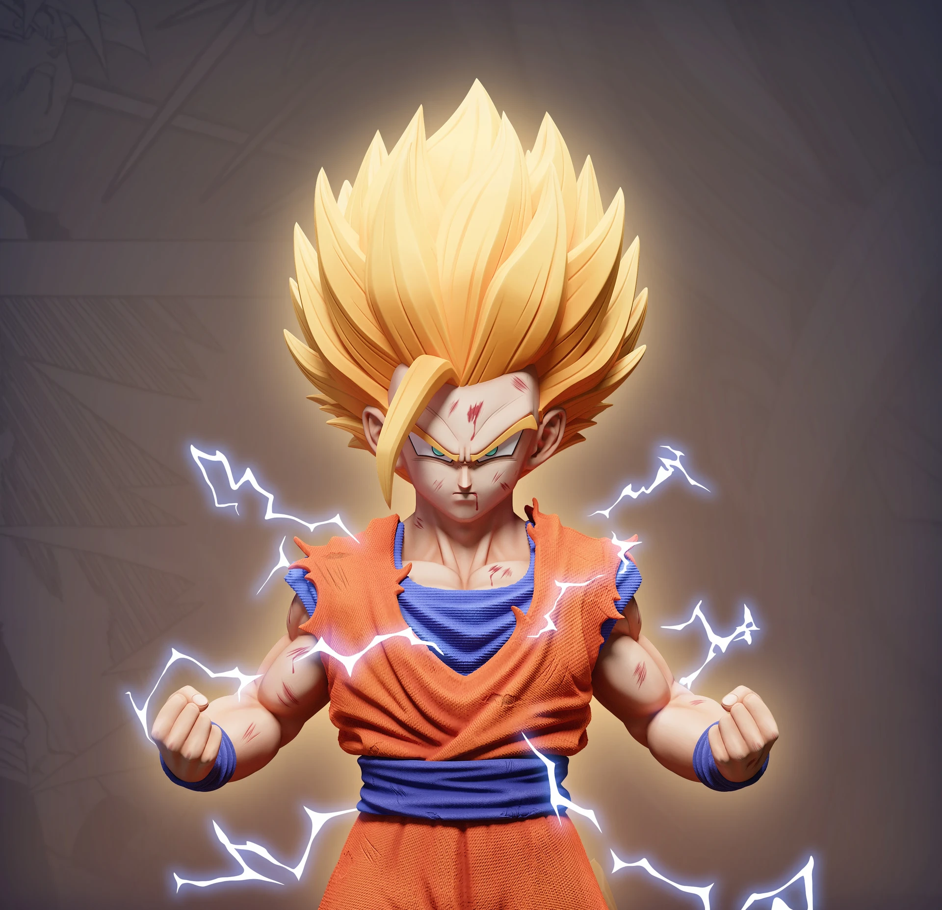 ArtStation - Dragon Ball Z Super Saiyan 2 Gohan