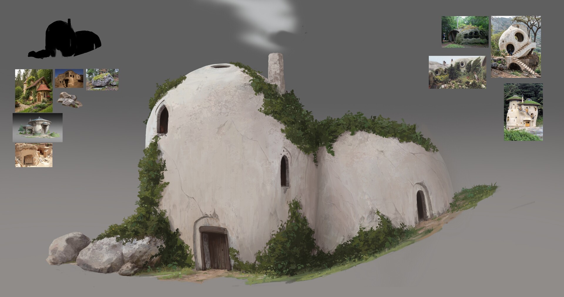 ArtStation - Egg shaped house study